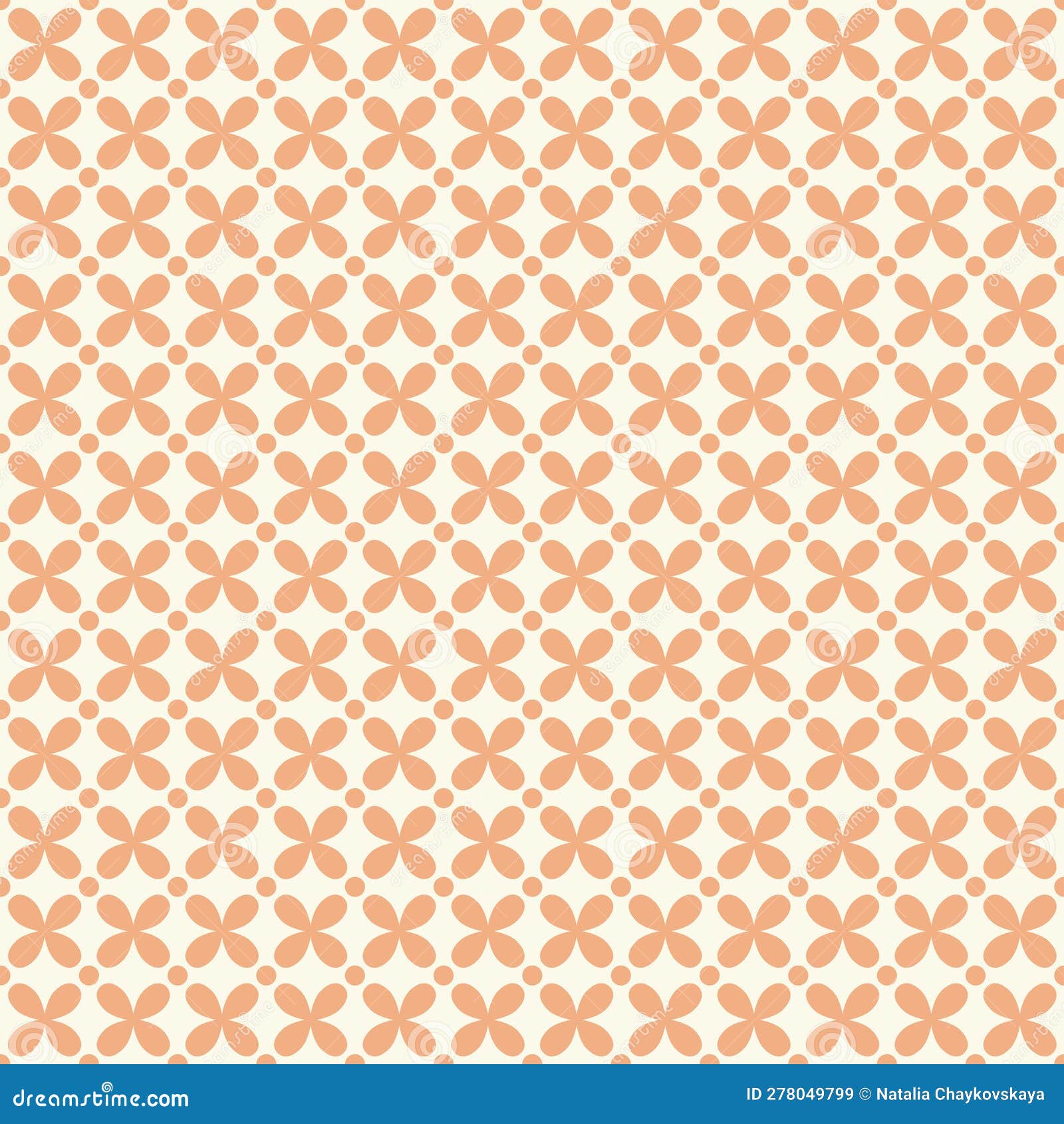 Seamless Pattern with Geometric Shape Flowers. Stock Vector ...