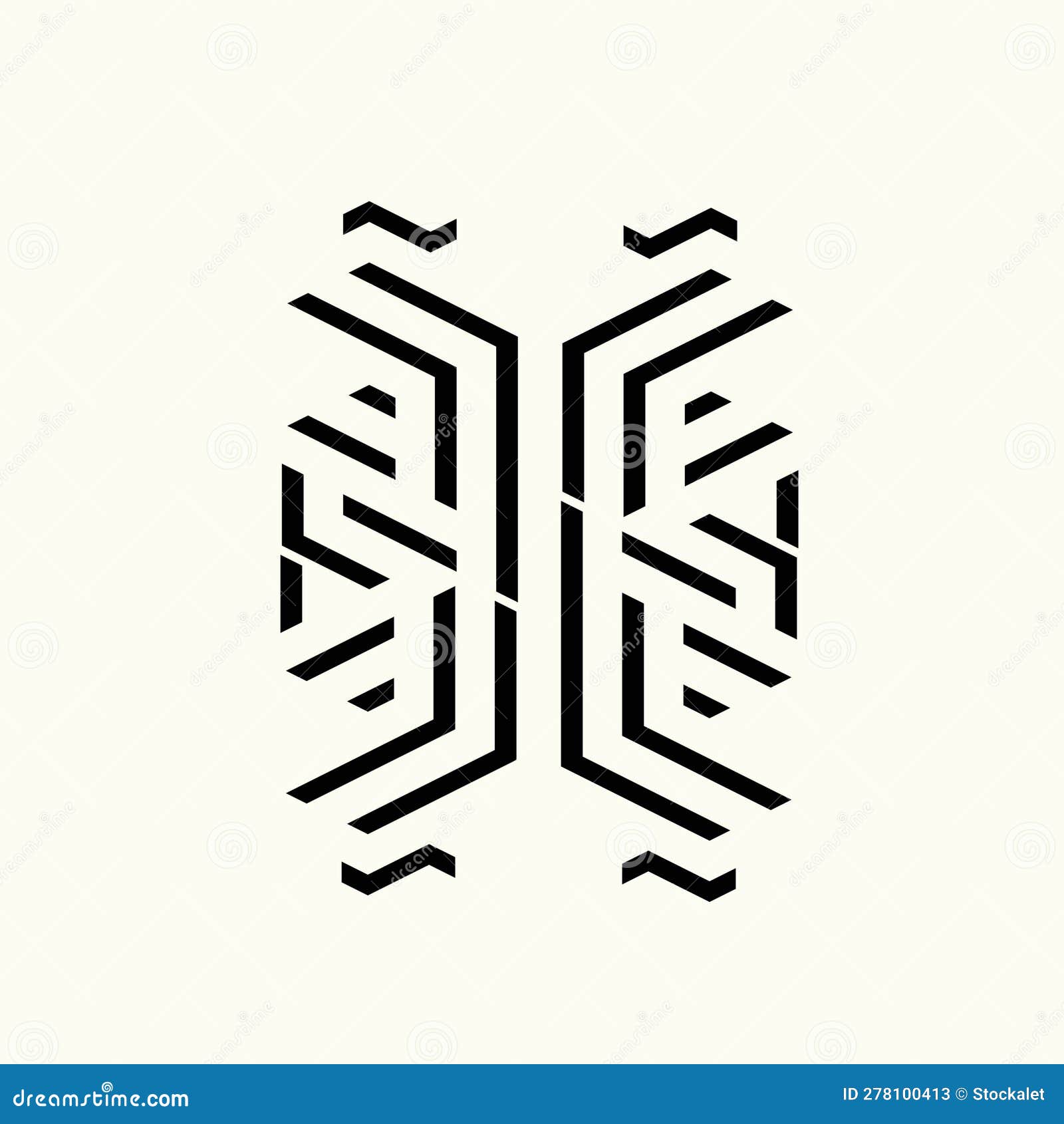 Ornamental Design Geometric Logo. Filigree Lines Pattern. Stock Vector ...