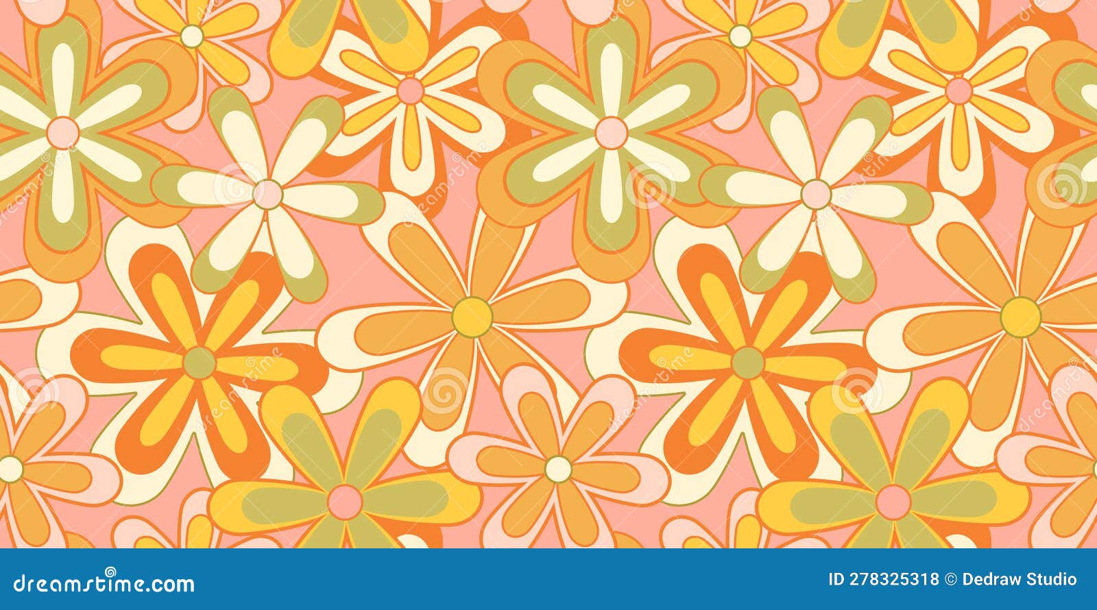 Vintage Flower Seamless Pattern Illustration Stock Vector ...