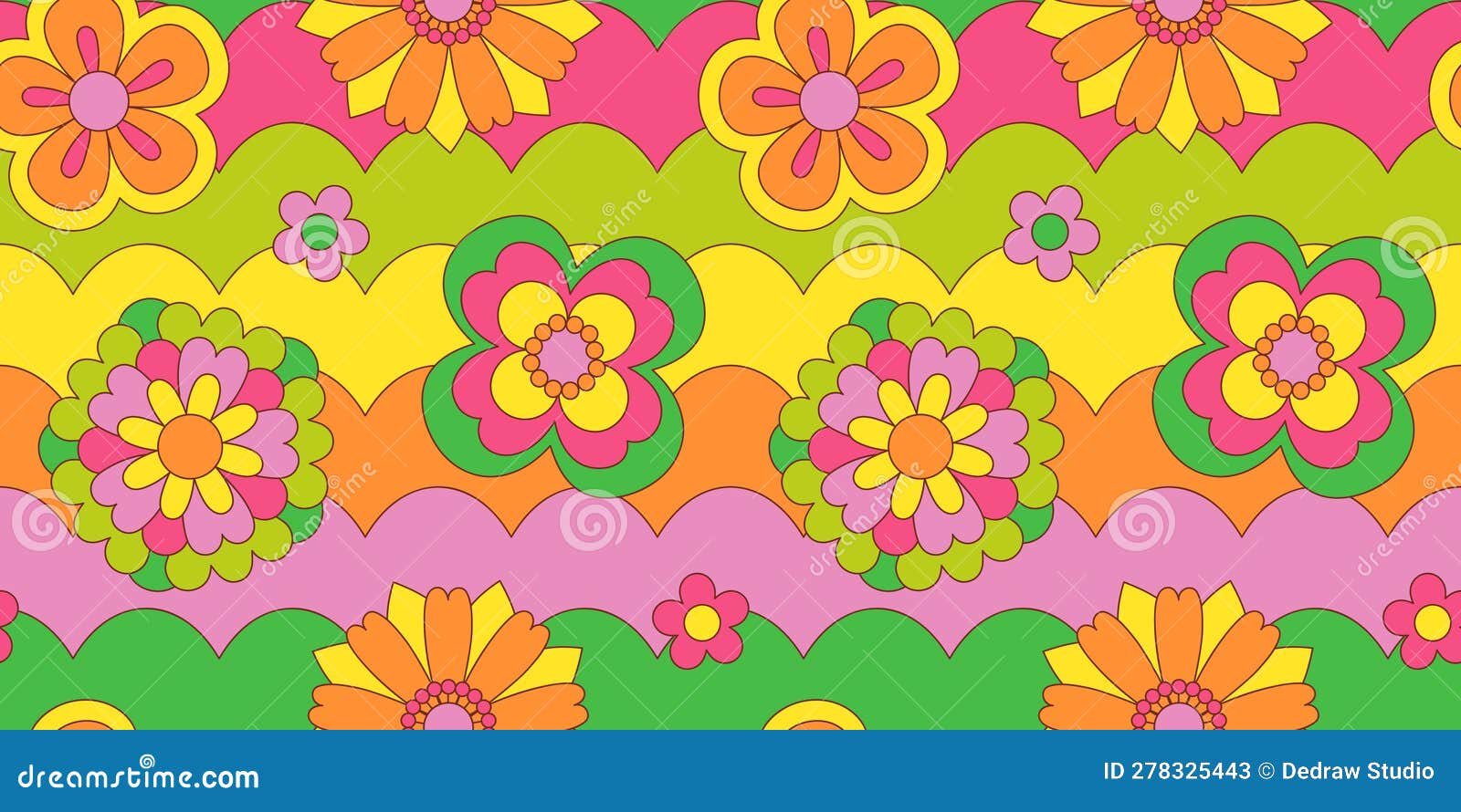 Vintage Flower Seamless Pattern Illustration Stock Vector ...