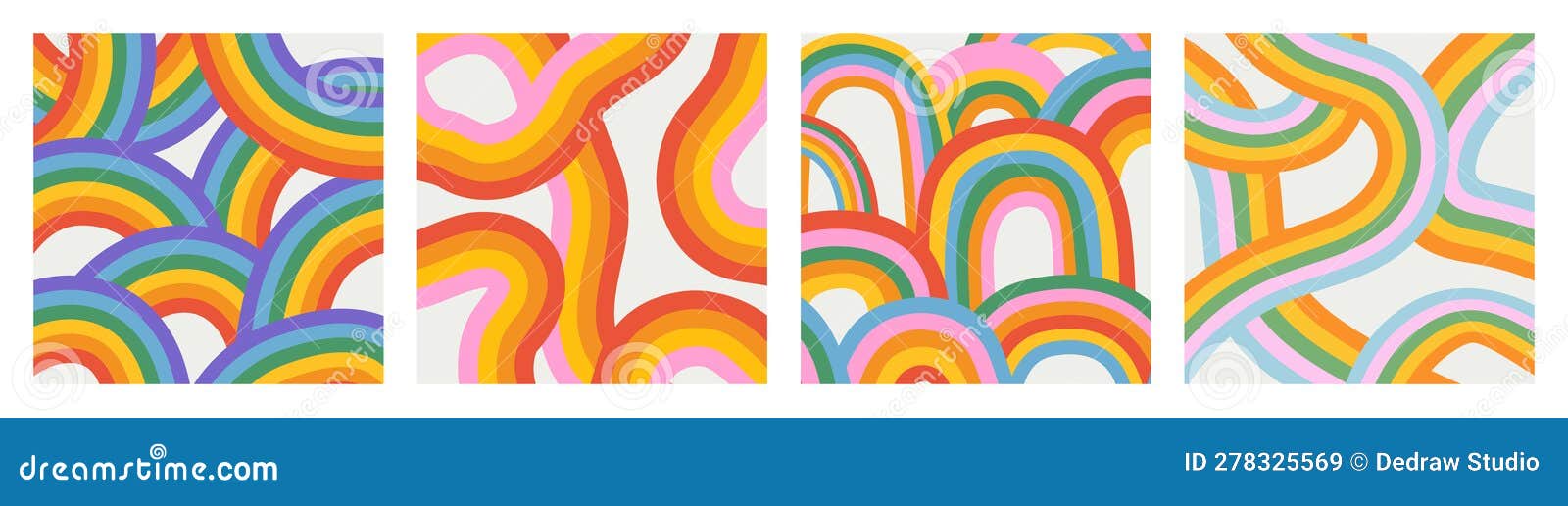 Groovy Banner Vector Illustration | CartoonDealer.com #42097572