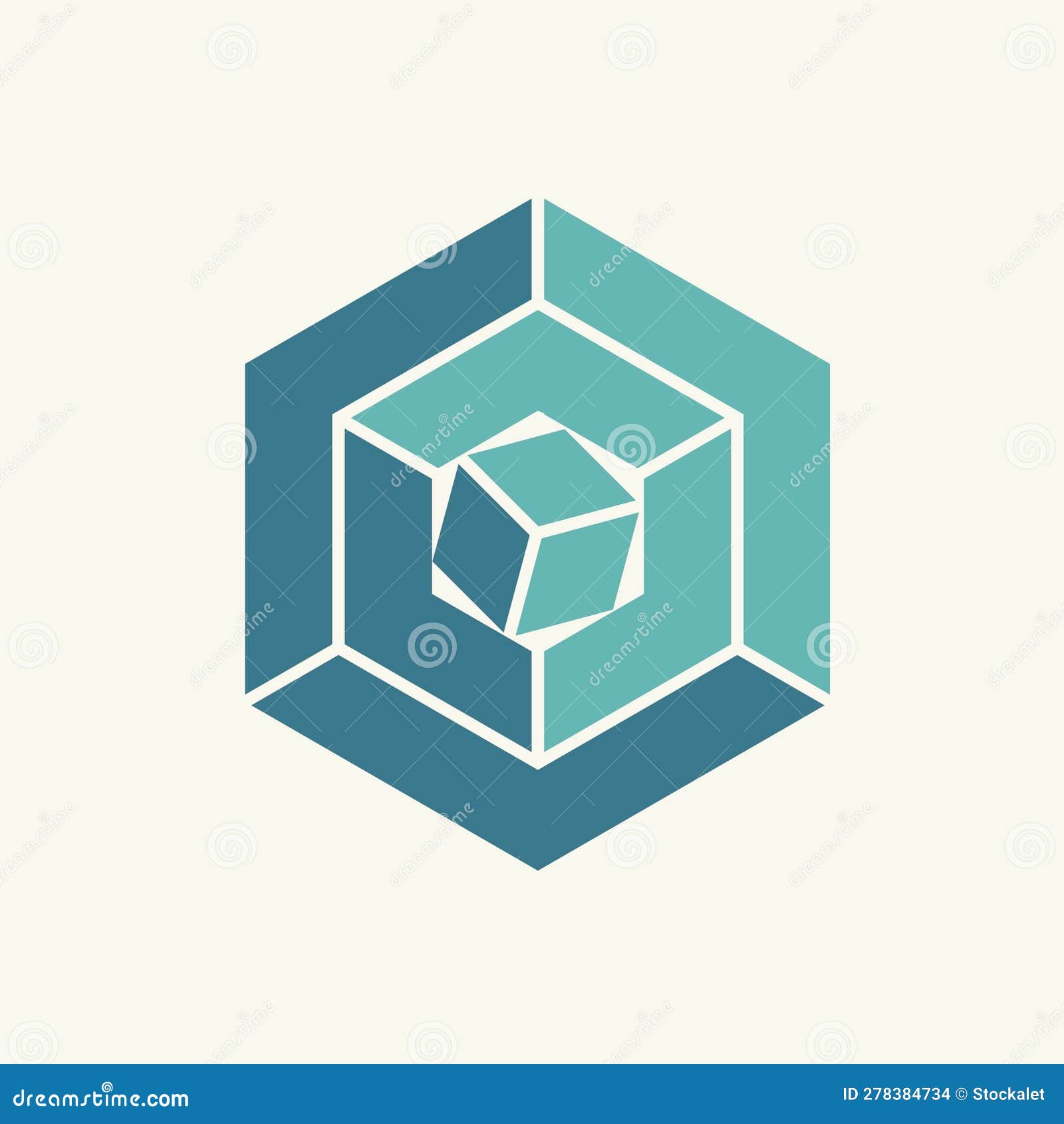Geometric 3d Cube Construction Logo. Design, Technology and Science ...