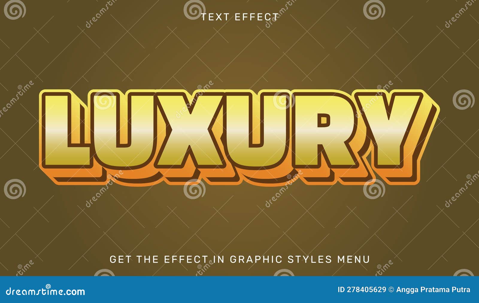 Luxury Editable Text Effect in 3d Style Stock Vector - Illustration of ...