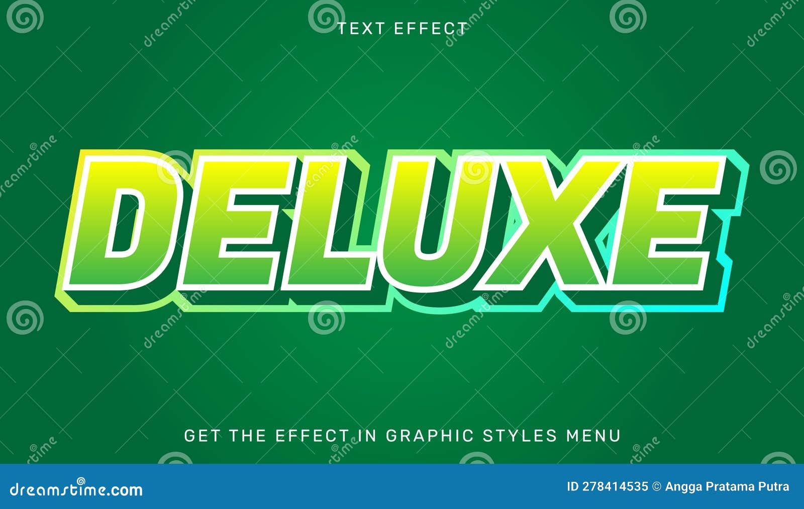 Deluxe Editable Text Effect in 3d Style Stock Vector - Illustration of ...