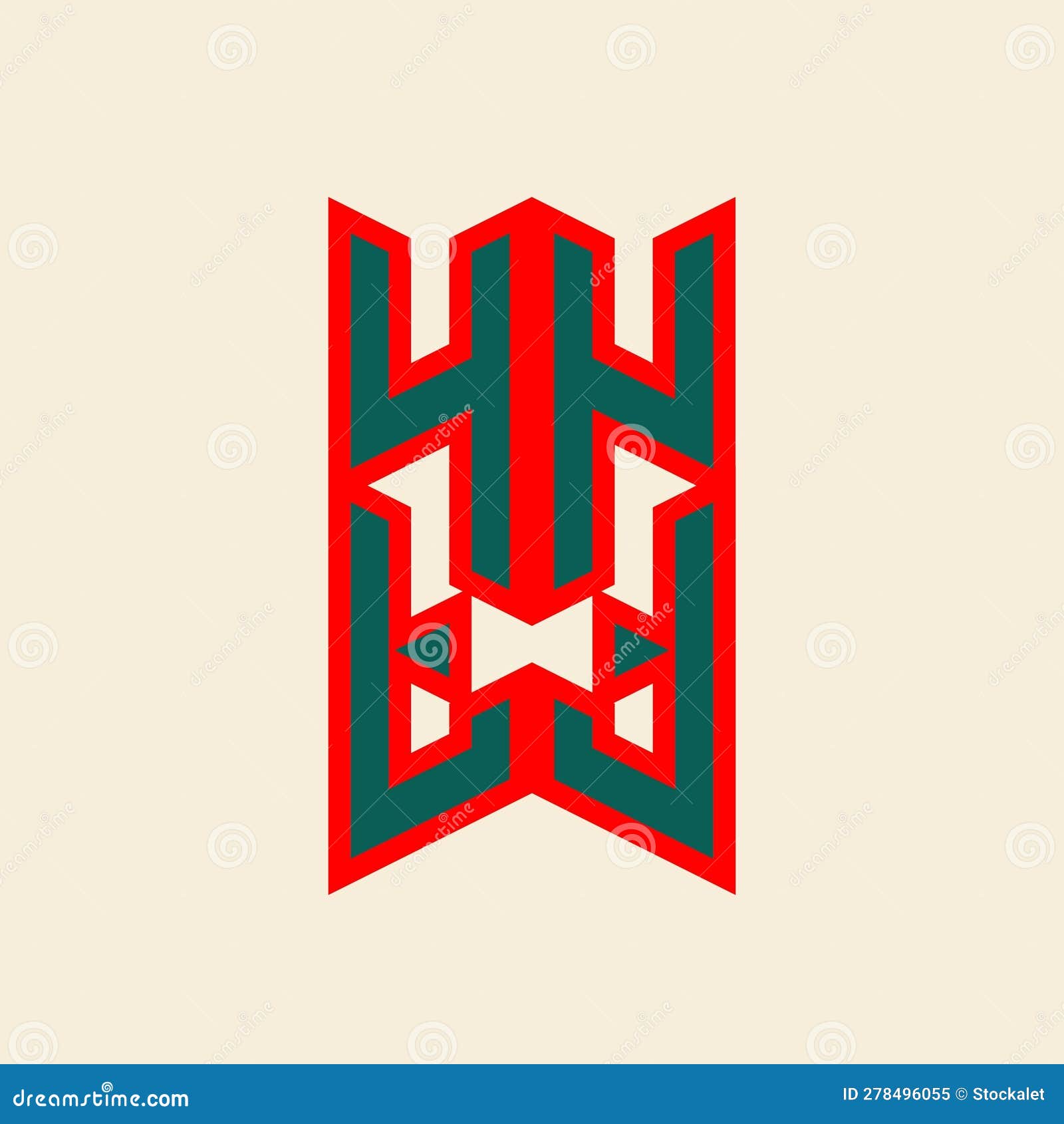 Abstract Geometric Logo with Bold Lines Pattern. Stock Vector ...