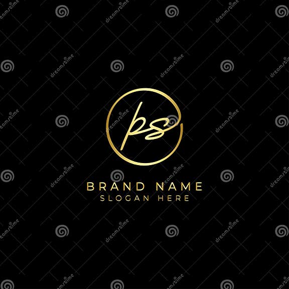 P, S, PS Initial Letter Handwritten and Signature Vector Logo. Business ...