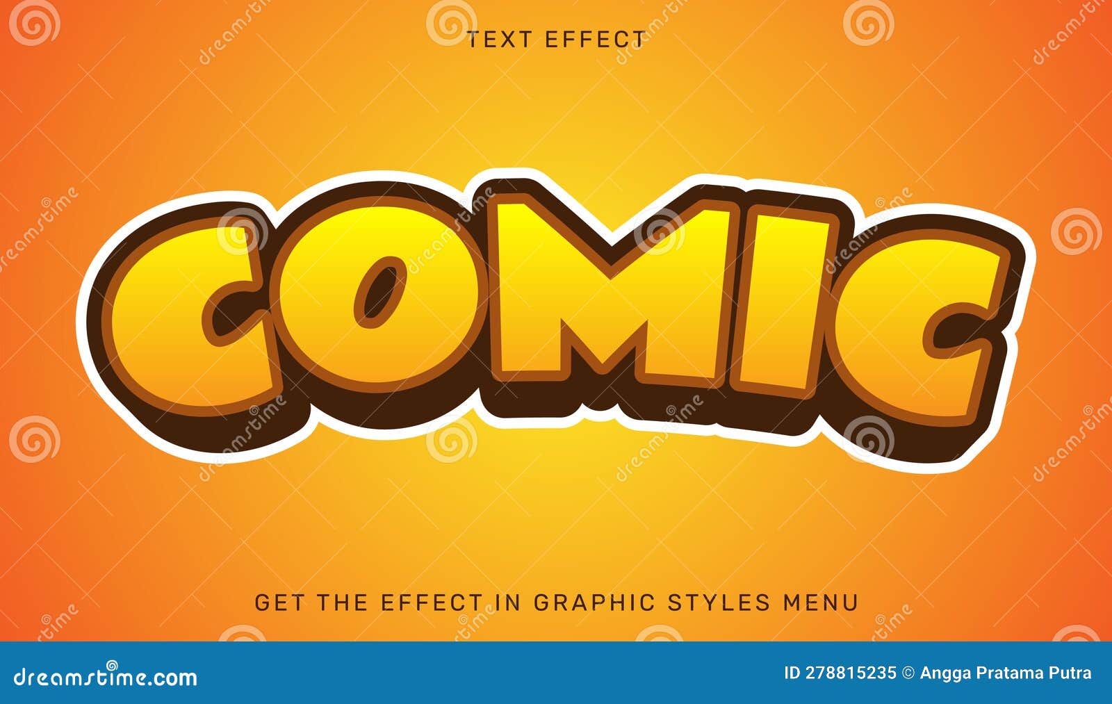 Comic Editable Text Effect in 3d Style Stock Vector - Illustration of ...