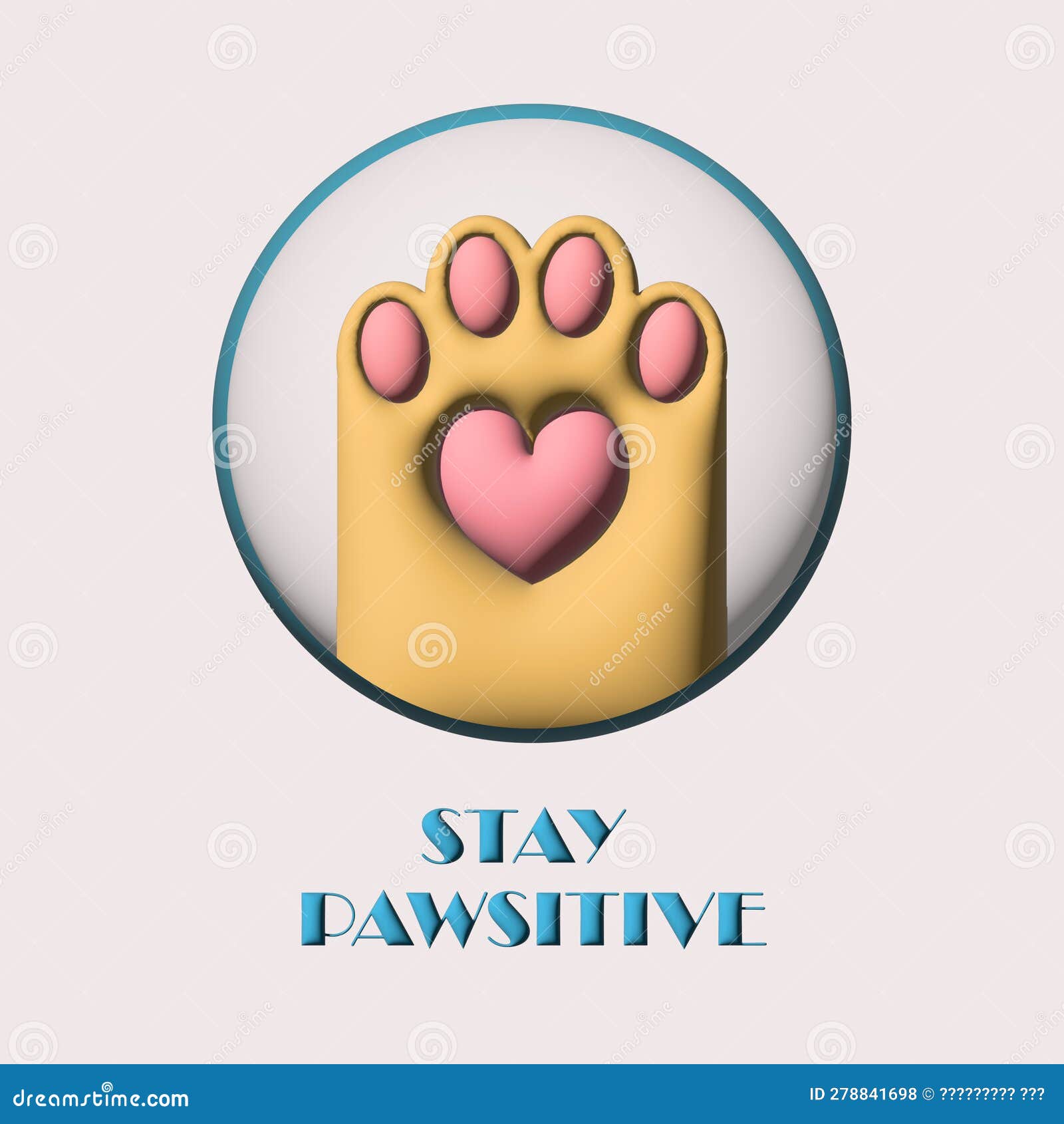 Poster Decoration Cat S Paw Stock Illustration - Illustration of ...