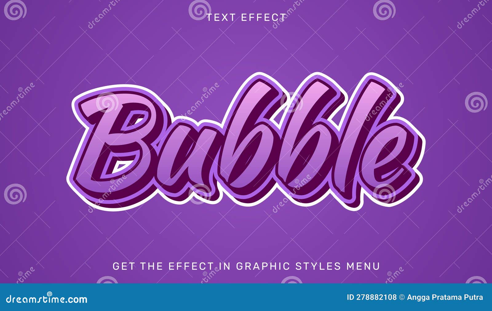 Bubble Editable Text Effect in 3d Style Stock Vector - Illustration of ...