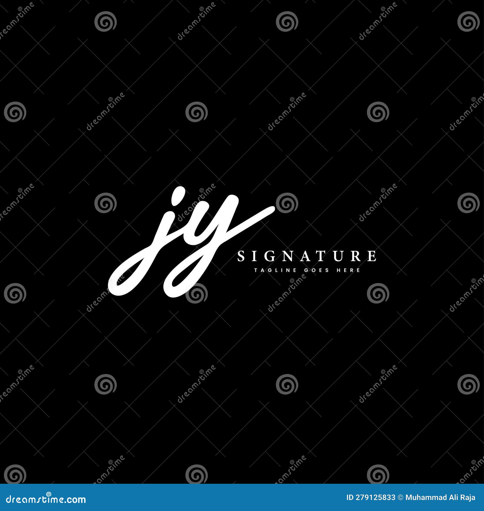 J, Y, JY Initial Letter Handwritten and Signature Vector Image Logo ...