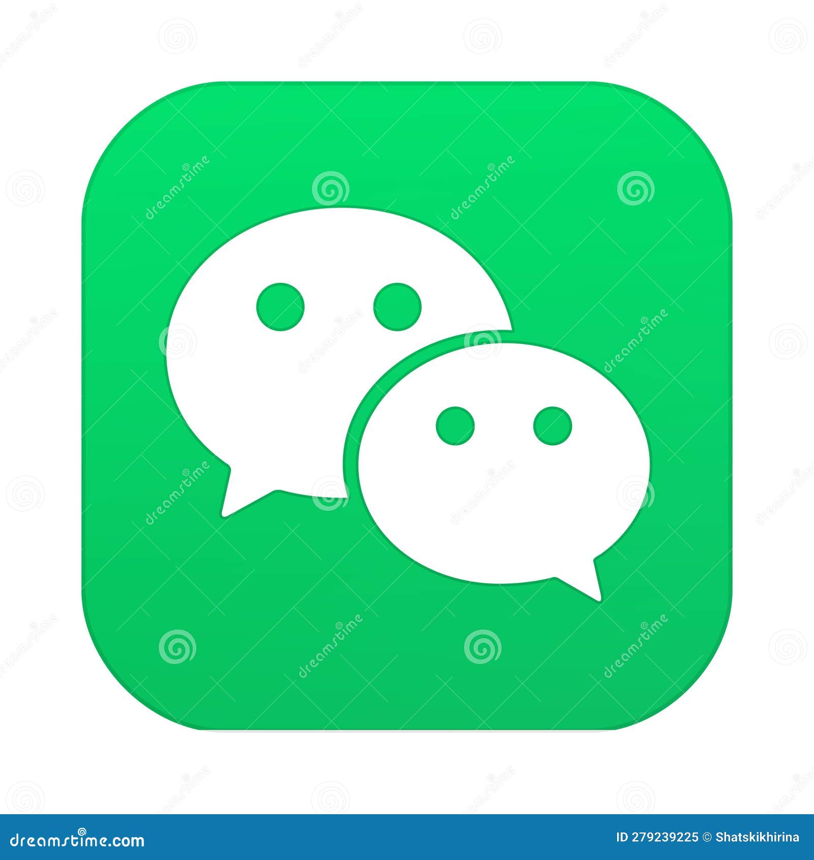 Wechat Icon Logo. Vector Illustration | CartoonDealer.com #197921660