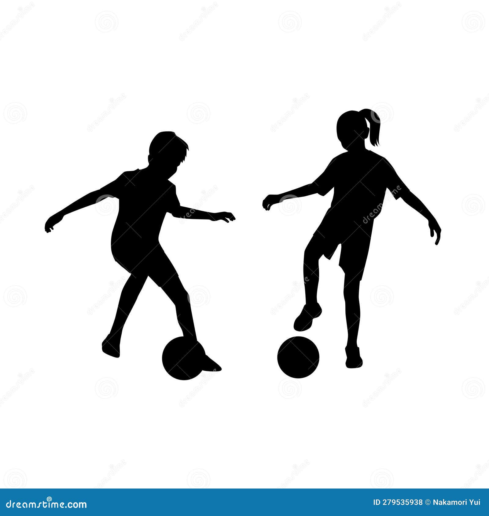 Children Playing Soccer Vector Stock Vector - Illustration of action ...