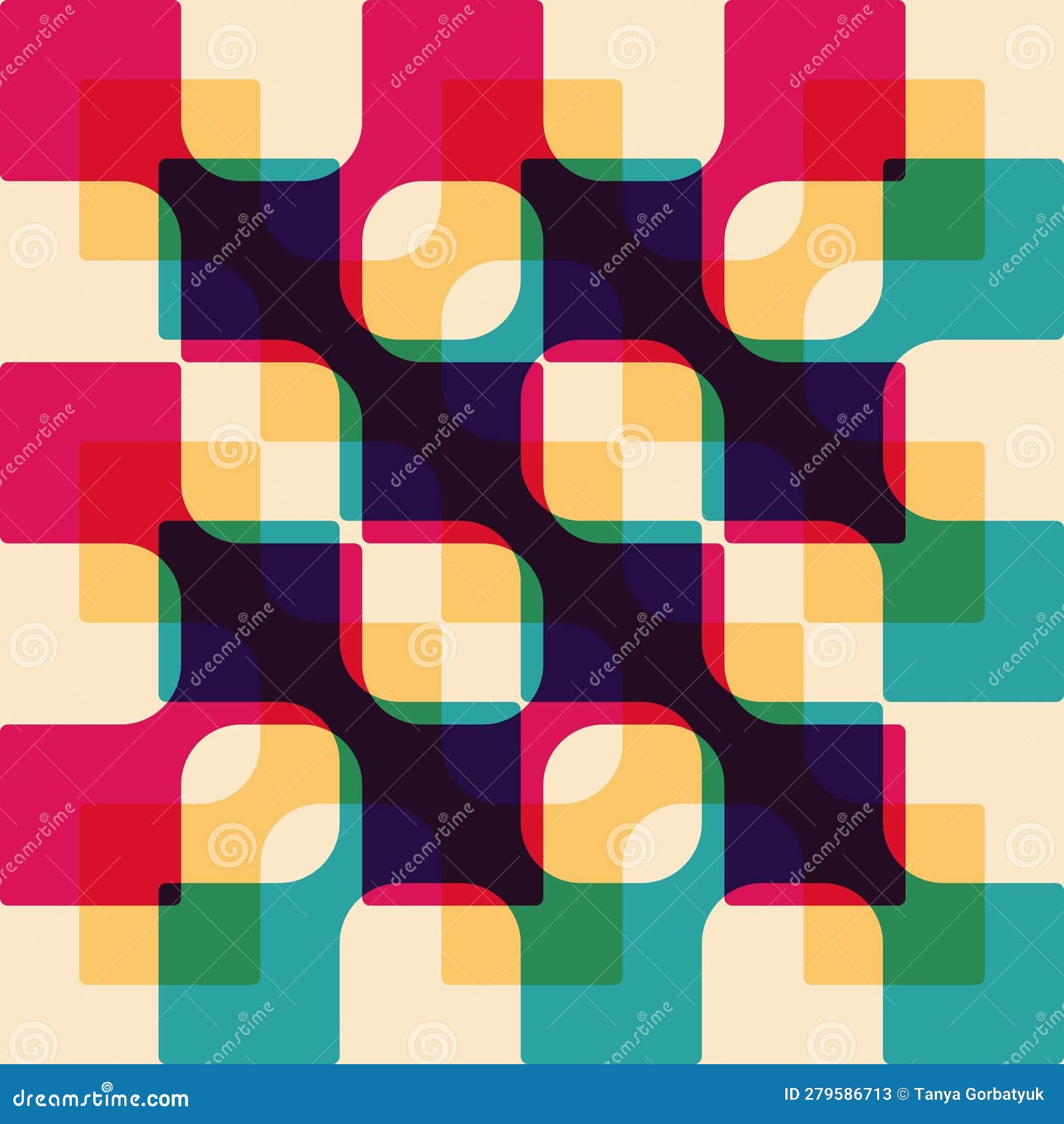 Geometric Object with Riso Print Effect. Vector Stock Vector ...