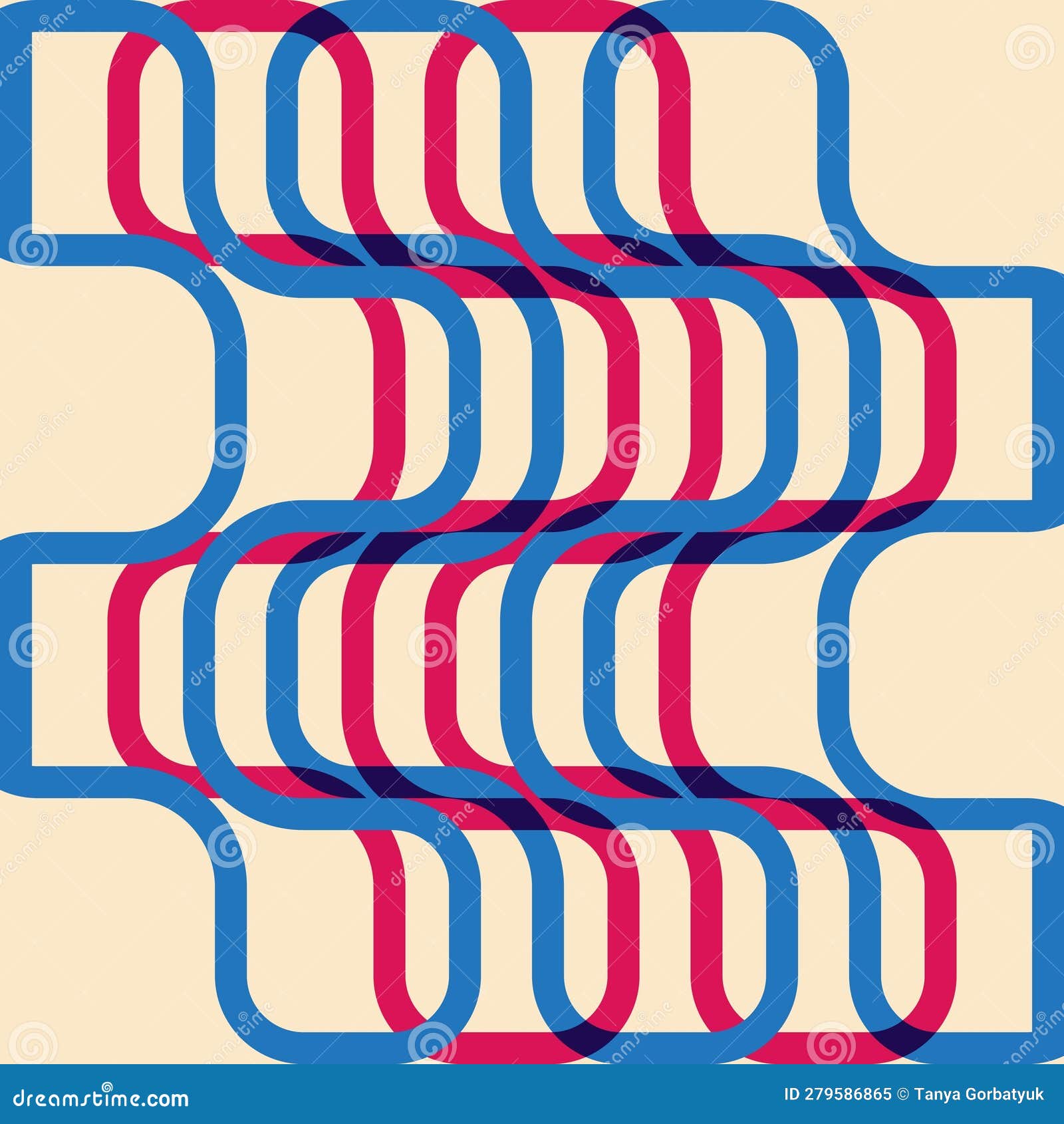 Geometric Object with Riso Print Effect. Vector Stock Vector ...