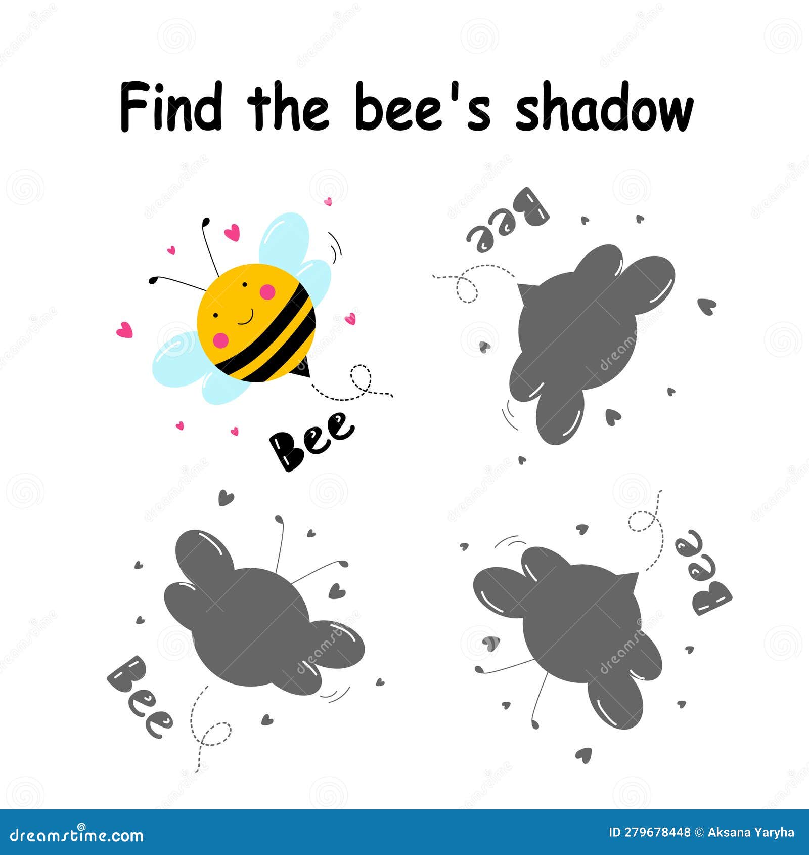 Game for Kids. Find Shadow. Vector Stock Vector - Illustration of ...