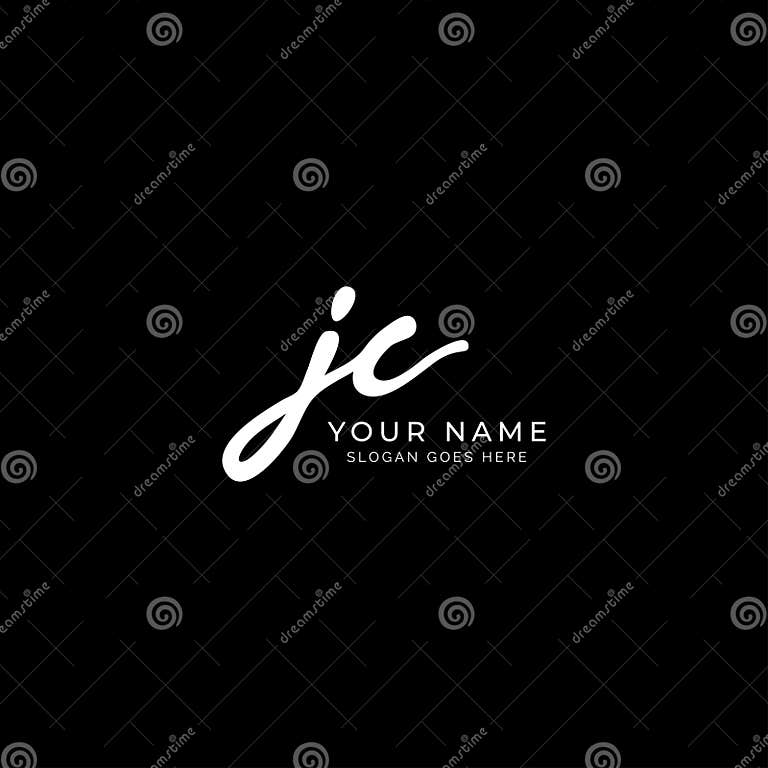 J, C, JC Initial Letter Handwritten and Signature Vector Image Logo ...