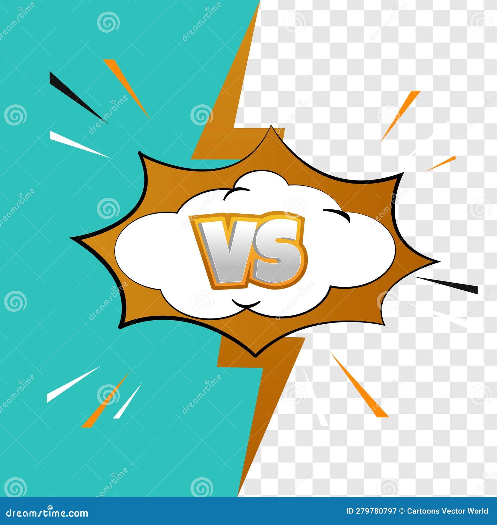 Versus in Cartoon Style Vector Illustration Stock Vector - Illustration ...