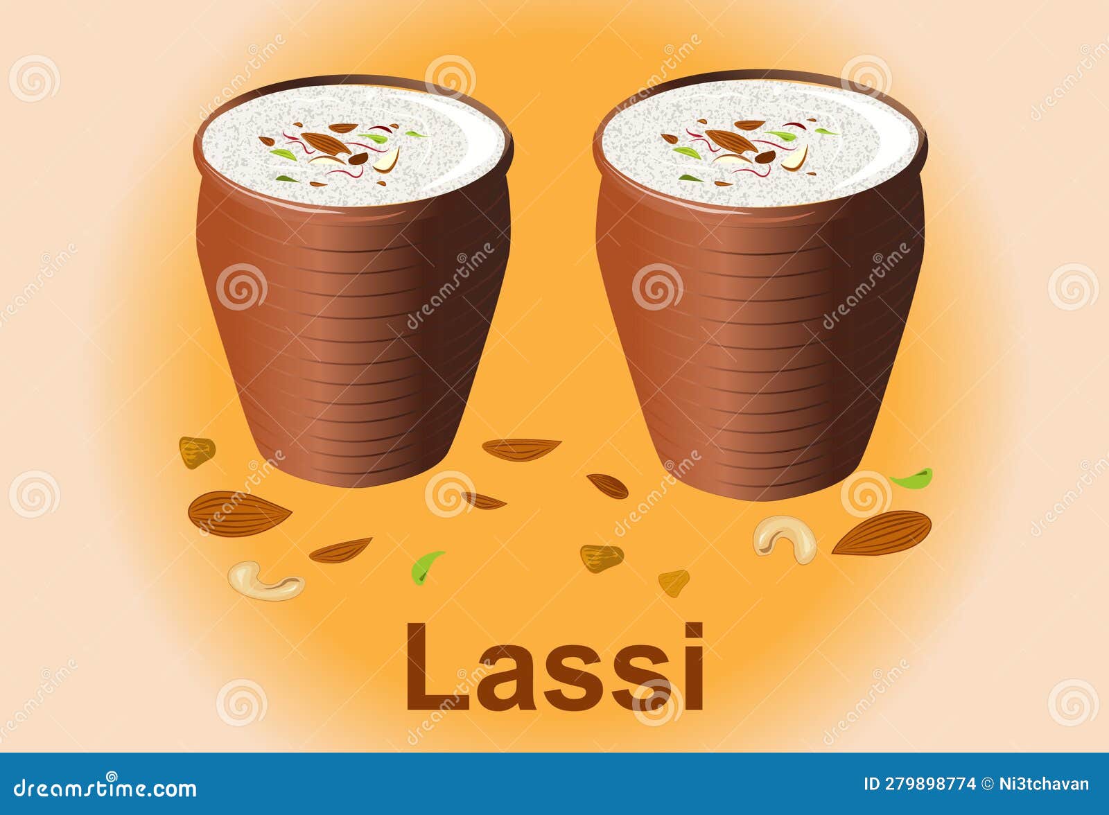 Indian Lassi Traditional Buttermilk with Yogurt and Spices. Stock ...