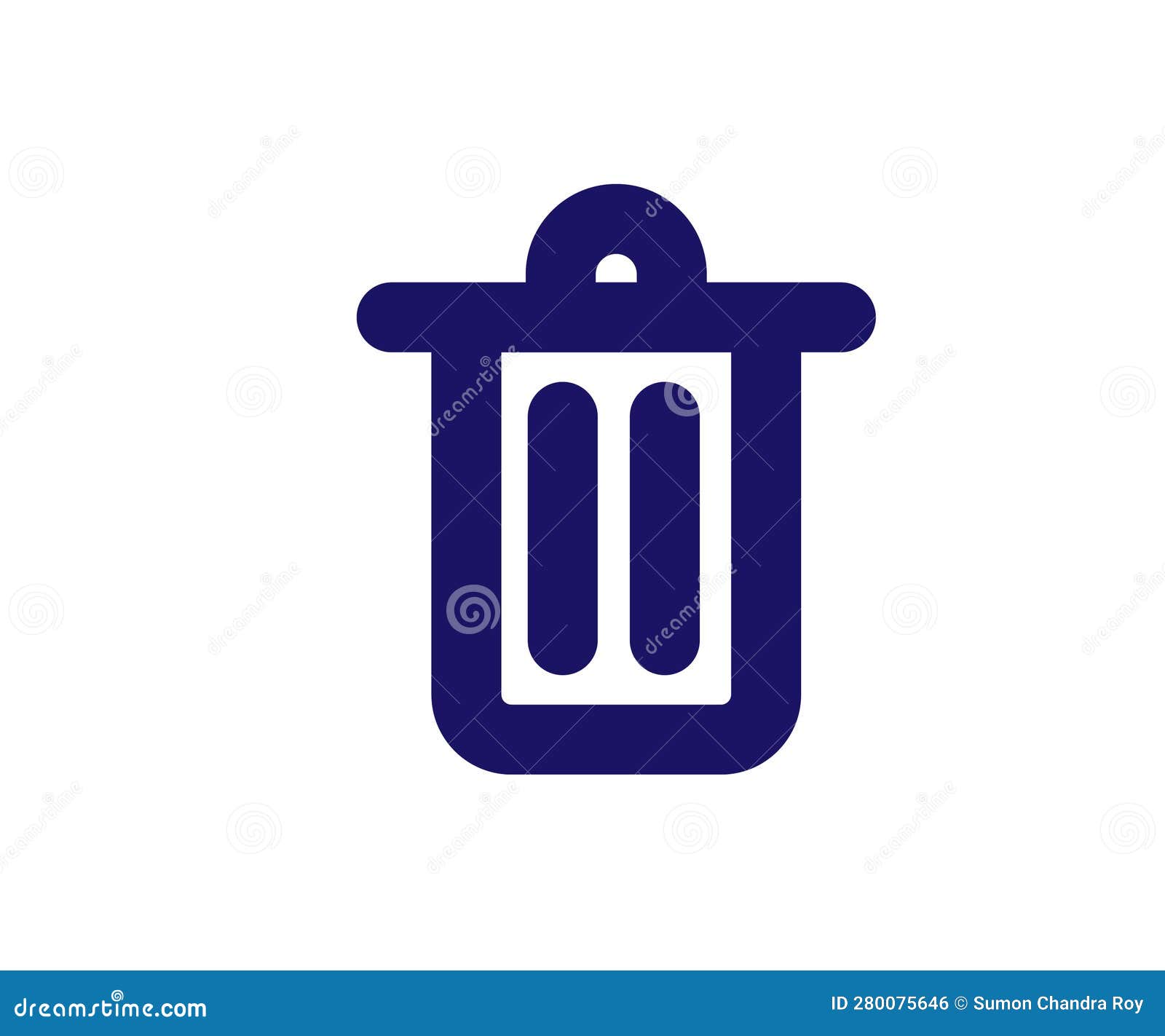 Minimal Dustbin Icon Vector Design Template Stock Vector - Illustration ...