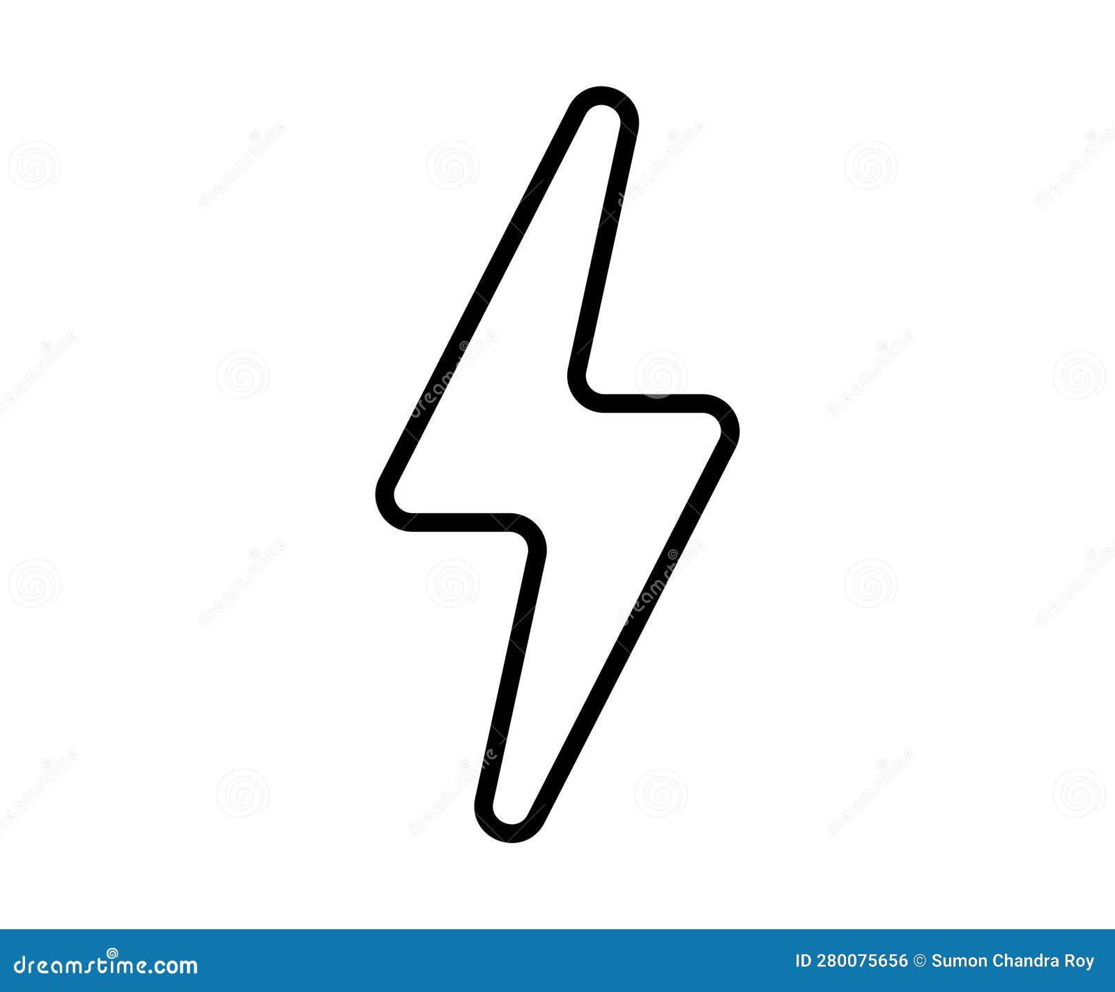 Minimal Thunder Icon Design Vector Template Stock Vector - Illustration ...