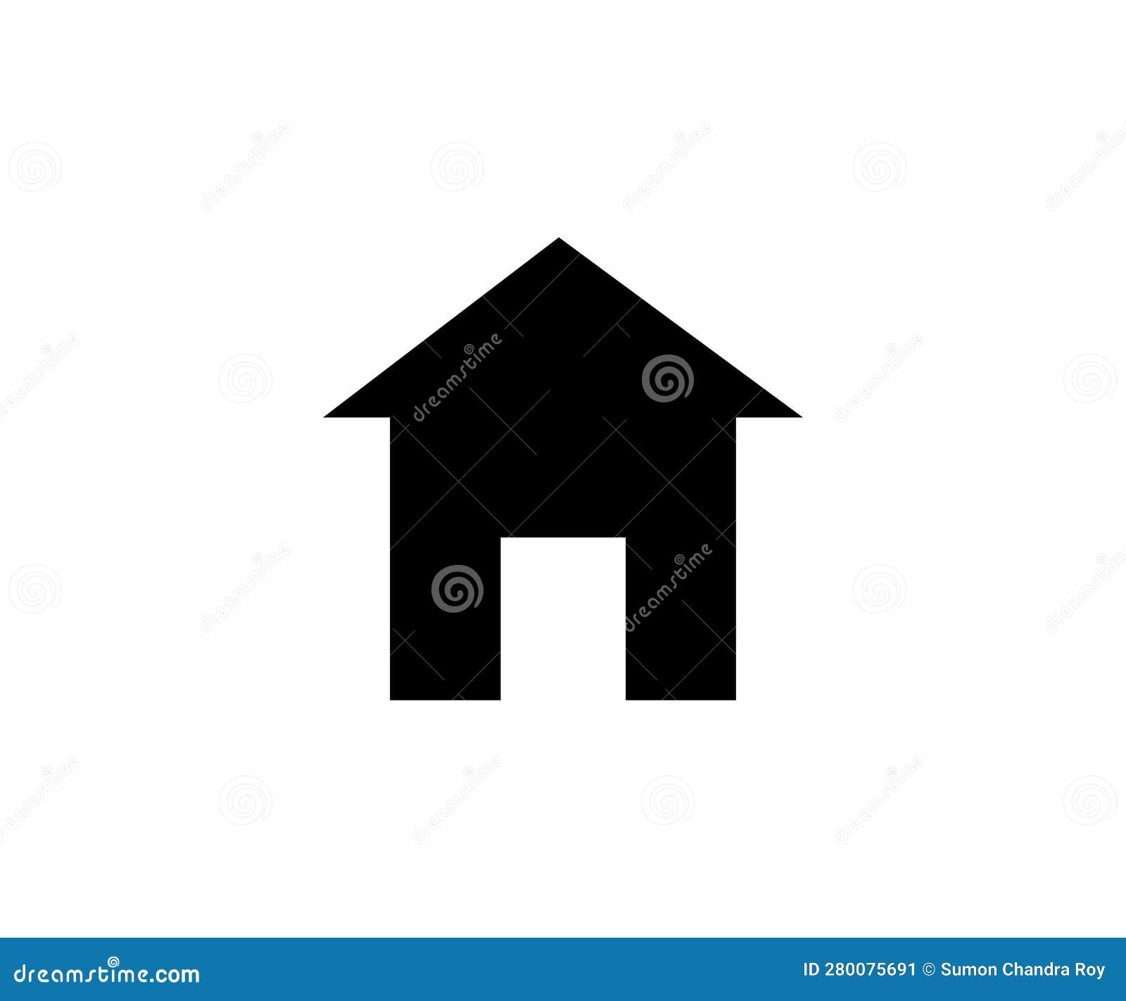 Simple Home Icon Design Template Stock Vector - Illustration of element ...