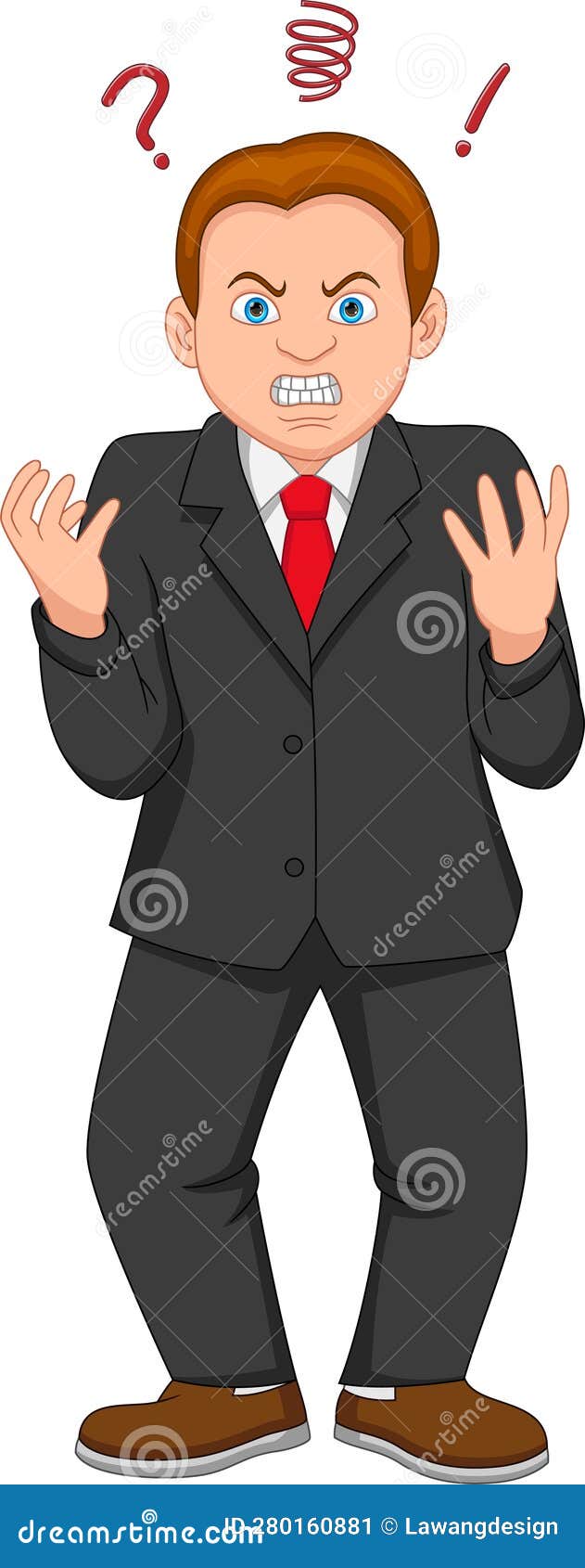 Angry boss cartoon stock vector. Illustration of company - 280160881