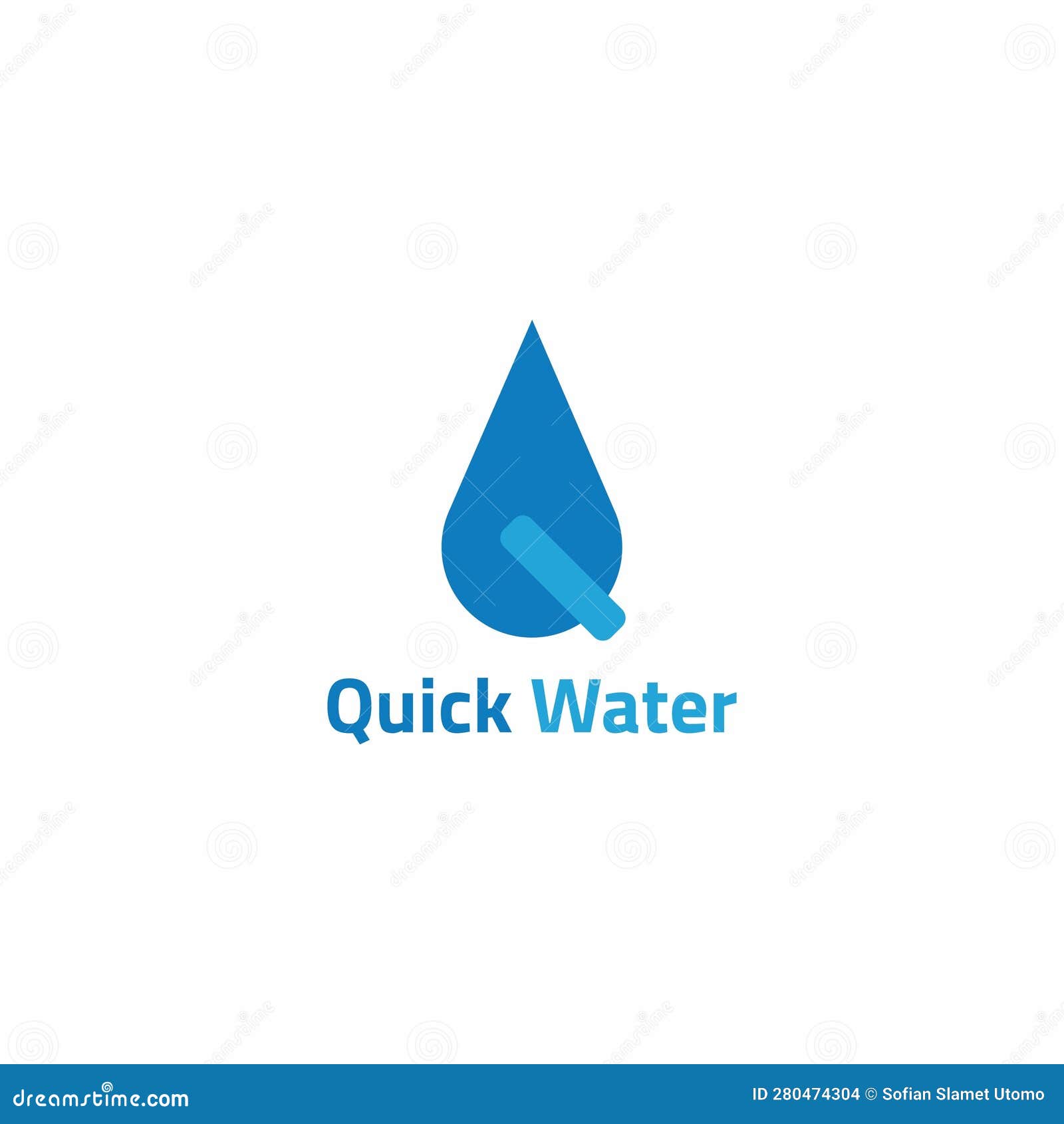Q Shaped Water Logo stock vector. Illustration of splash - 280474304