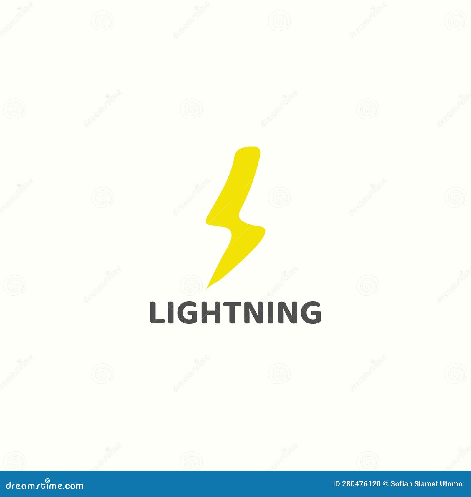 Simple Lightning Bolt Icon Vector Illustration | CartoonDealer.com ...