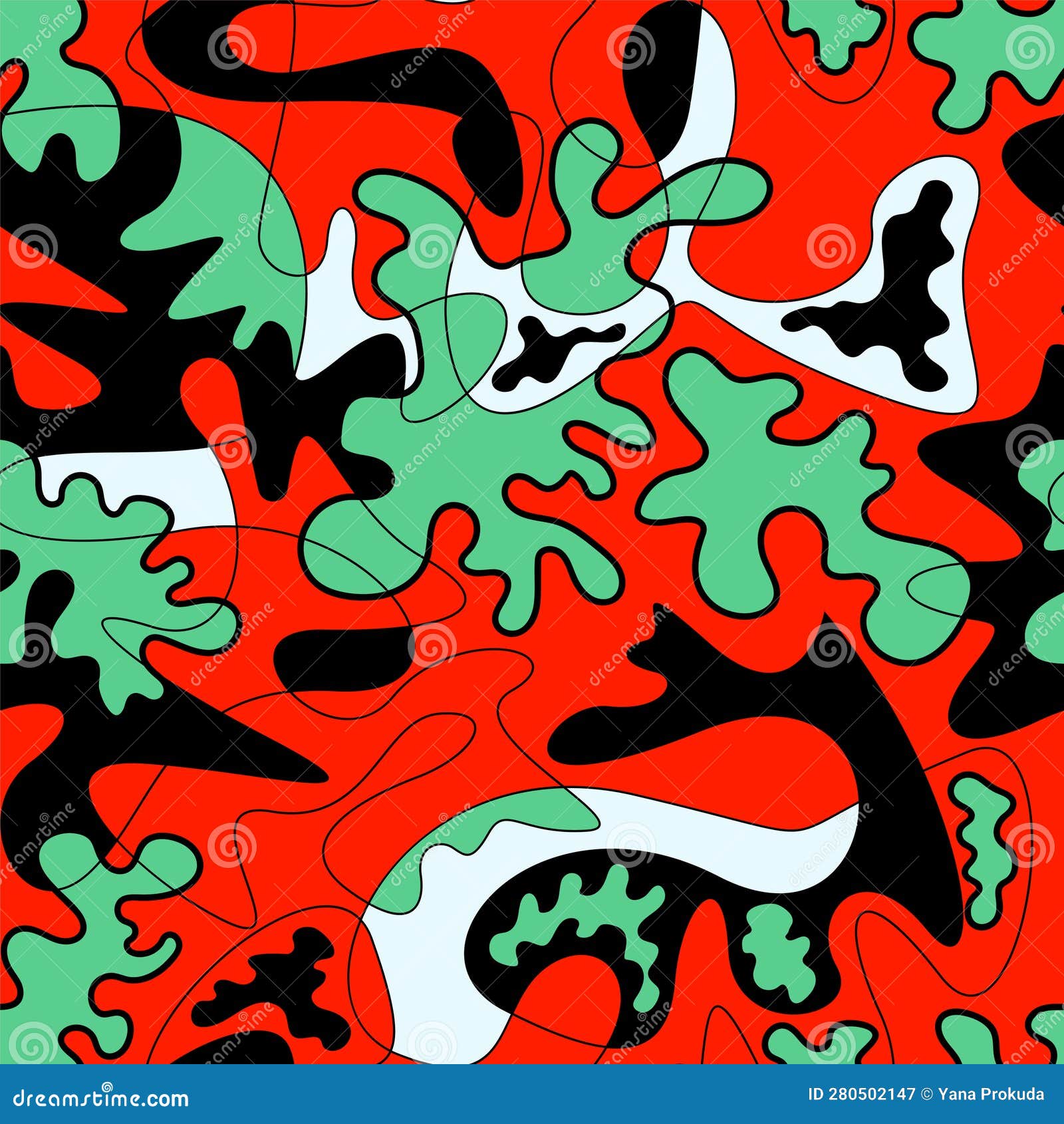 Abstract Urban Vector Seamless Artwork with Surreal Pattern Stock ...