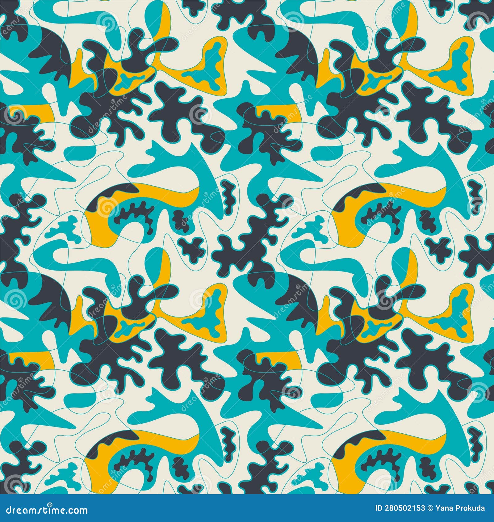 Abstract Urban Vector Seamless Artwork with Surreal Pattern Stock ...