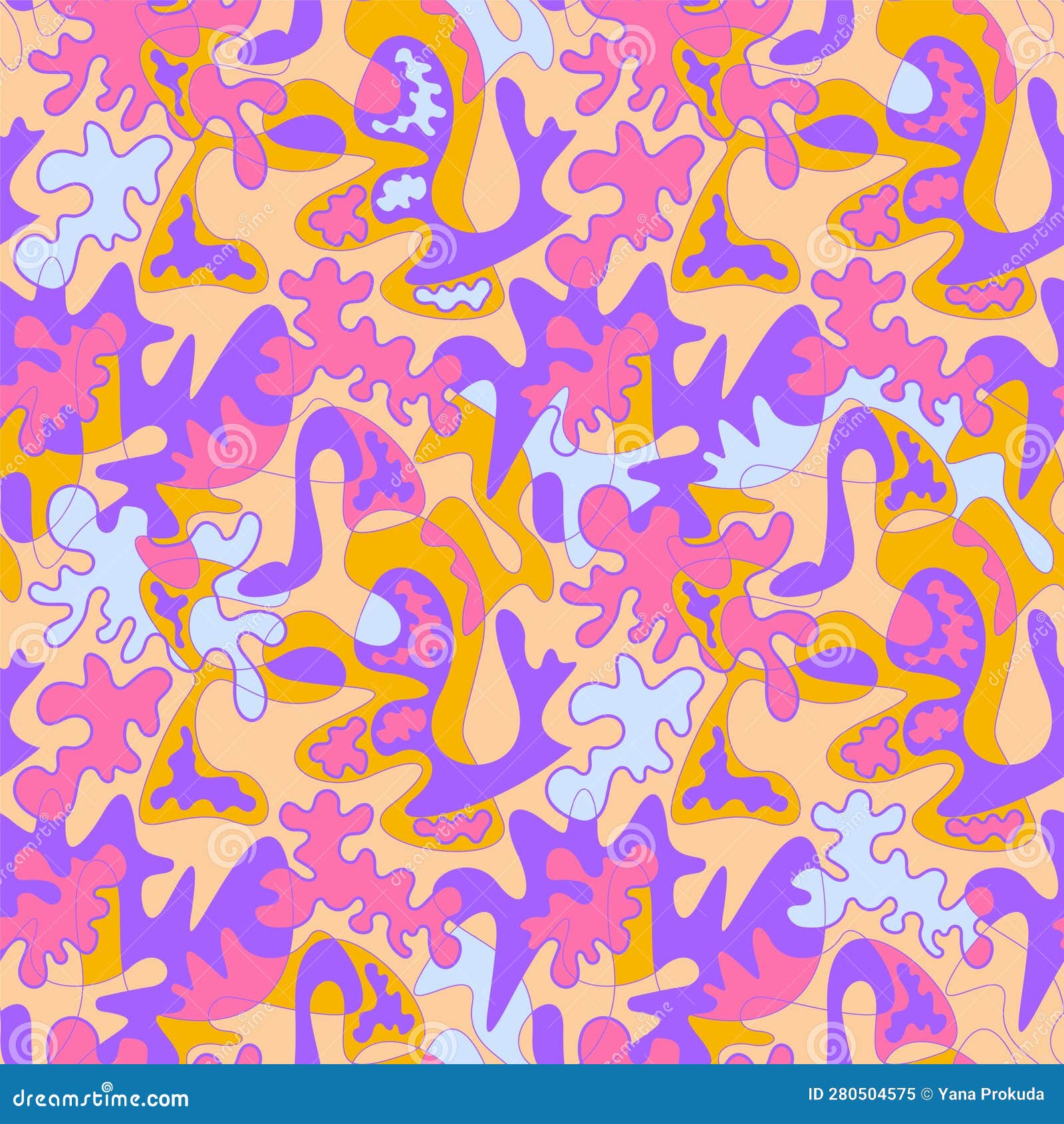 Abstract Urban Vector Seamless Artwork with Surreal Pattern Stock ...