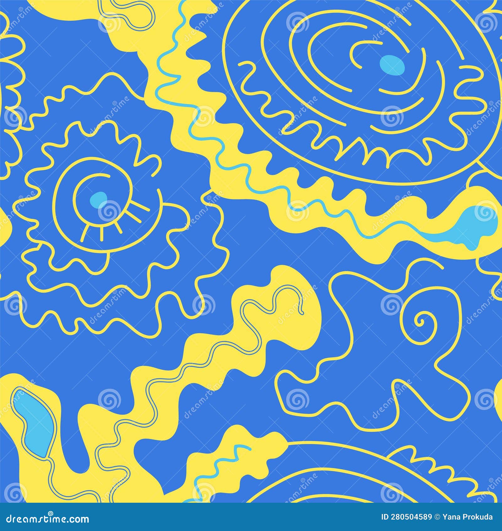 Abstract Urban Vector Seamless Artwork with Surreal Pattern Stock ...