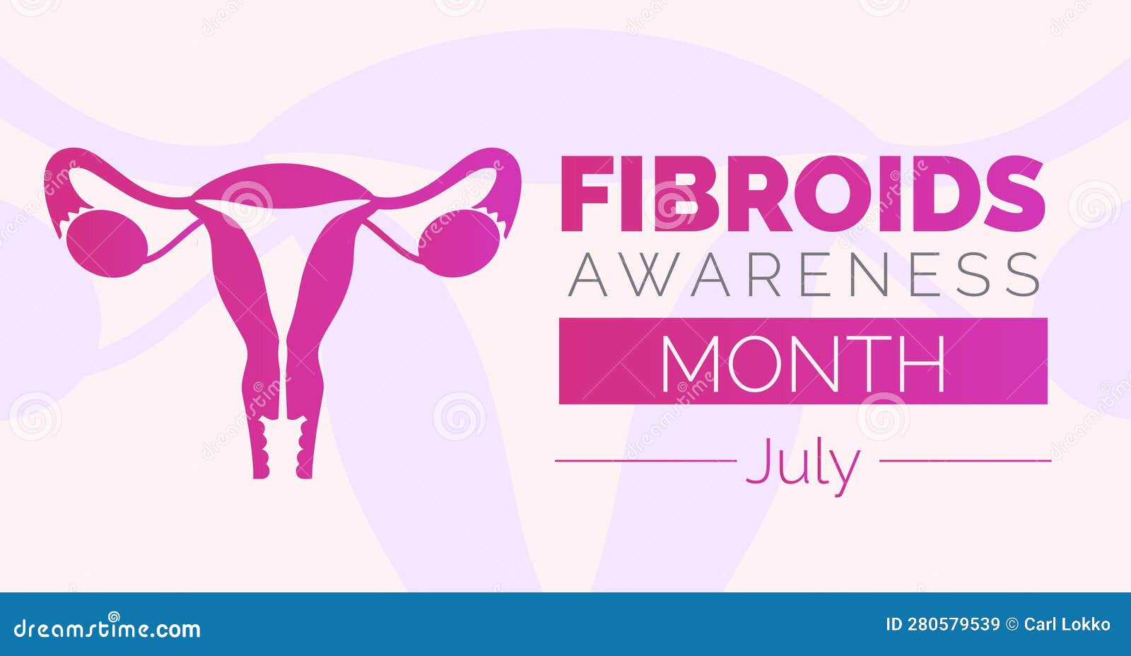 July Is Fibroids Awareness Month. Vector Banner Poster. | CartoonDealer ...