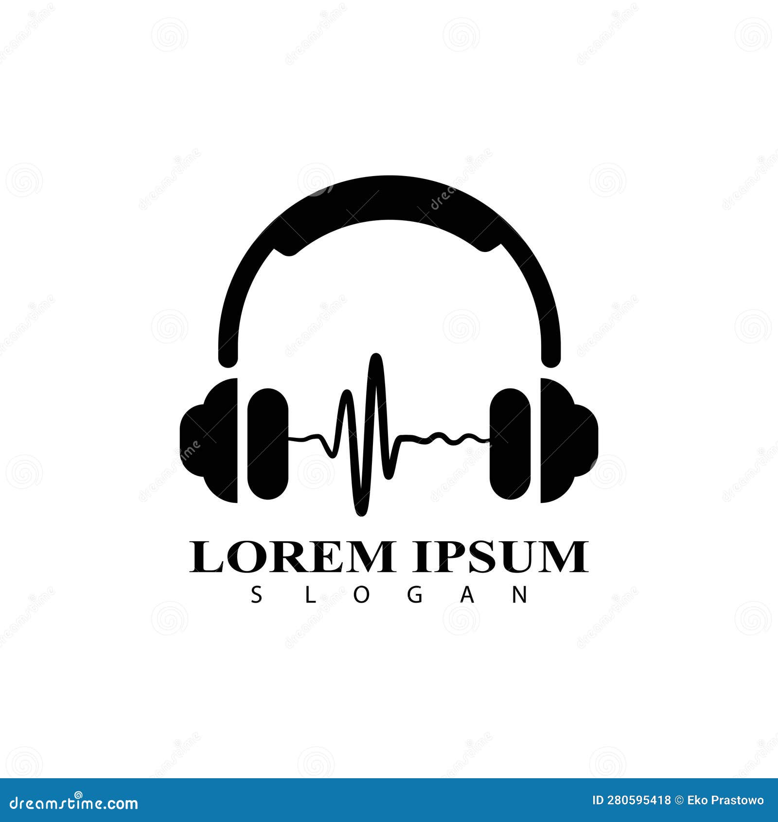 Headphone DJ, Music Studio Recording, Music Logo Stock Vector ...
