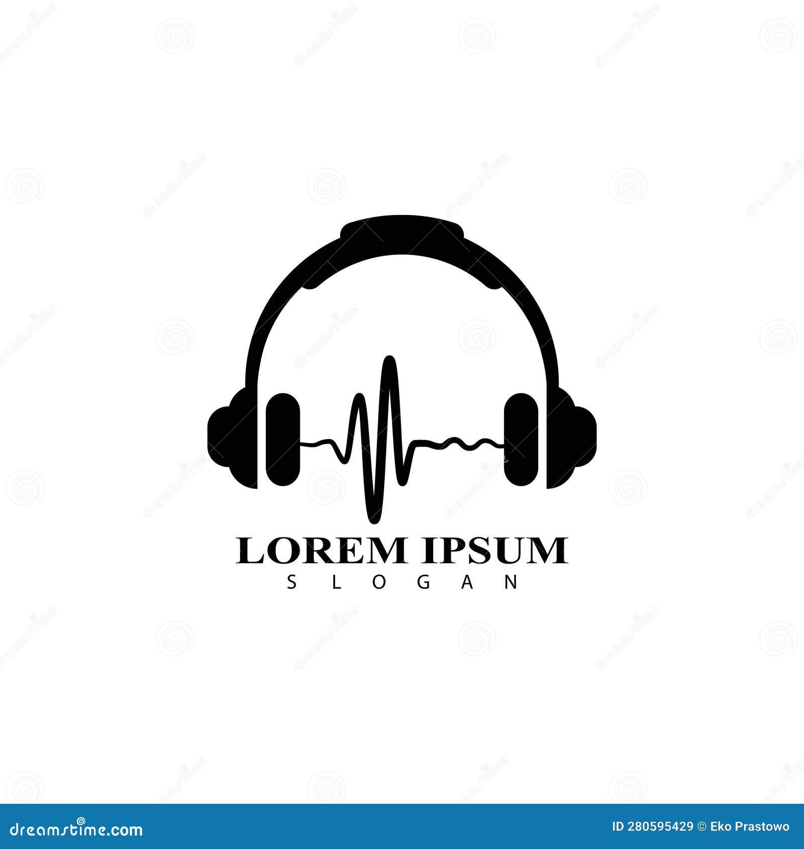 Headphone DJ, Music Studio Recording, Music Logo Stock Vector ...