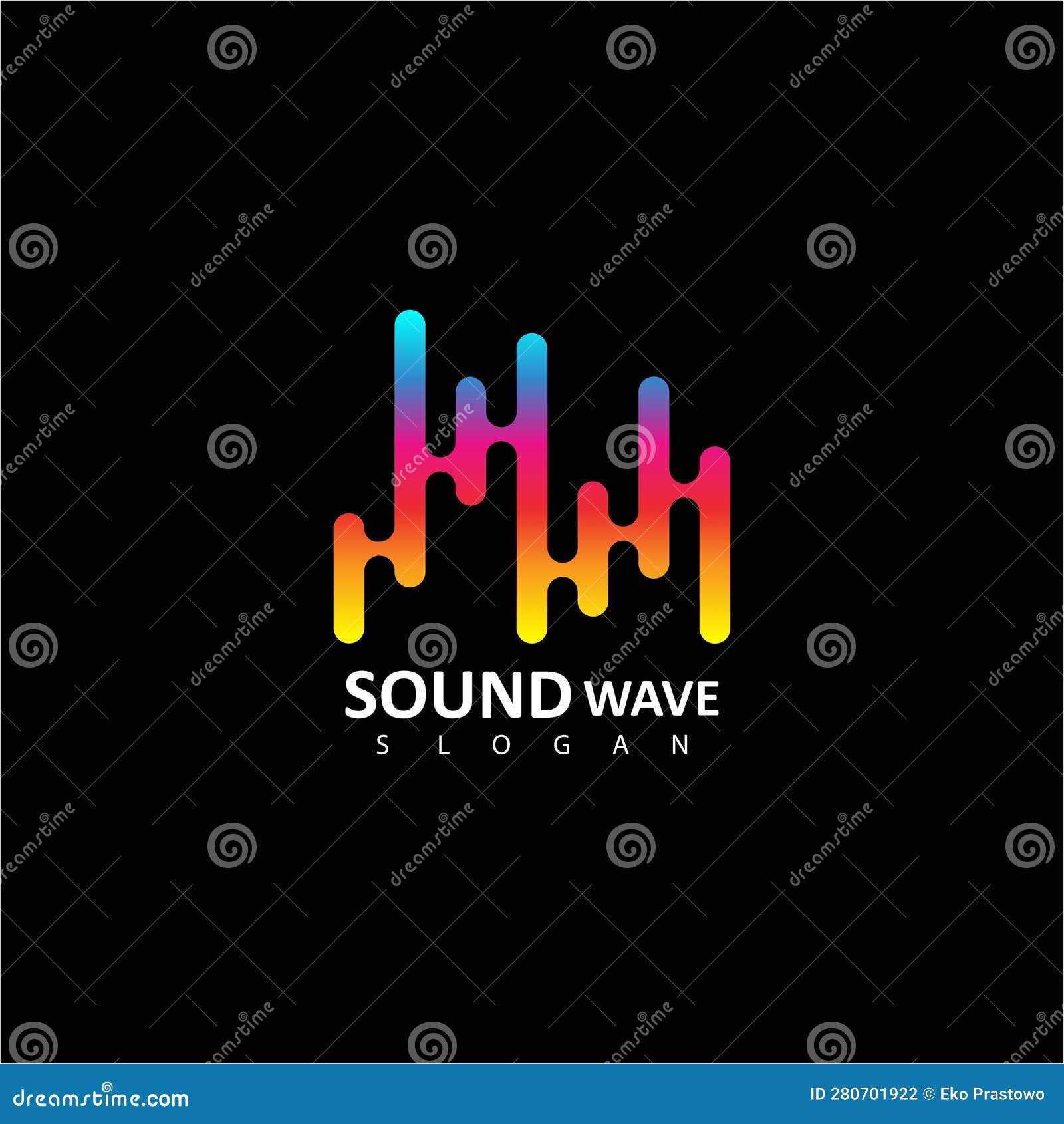 Sound Wave Logo. Audio Colorful Wave Logo Template Stock Vector ...