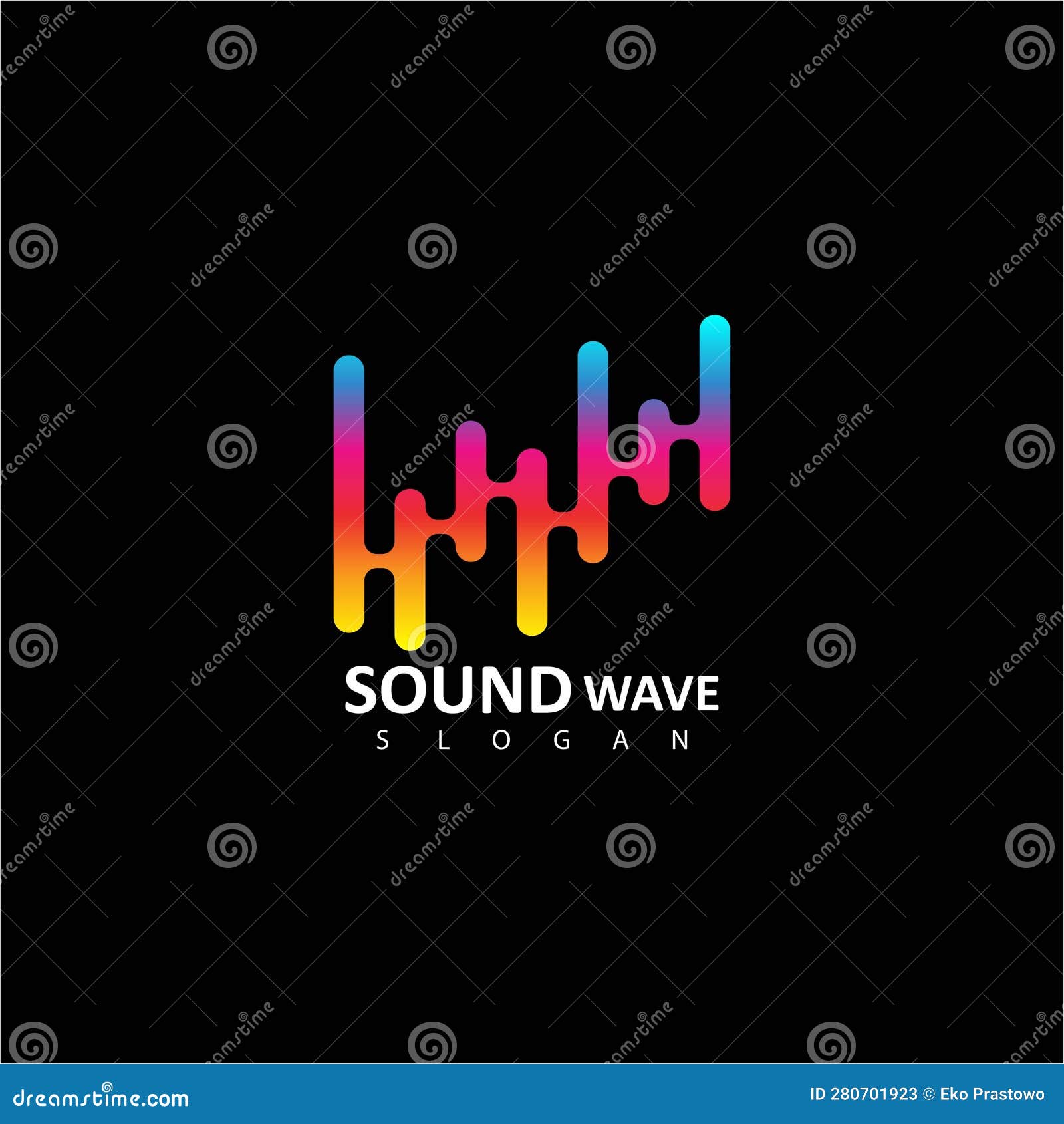 Sound Wave Logo. Audio Colorful Wave Logo Template Stock Vector ...