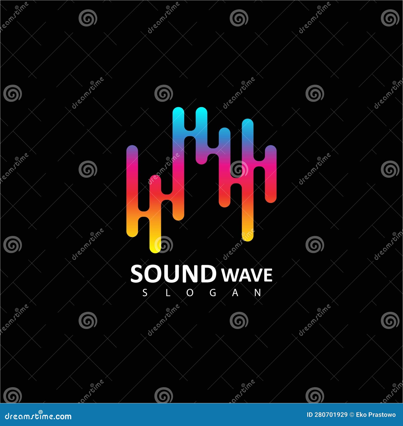 Sound Wave Logo. Audio Colorful Wave Logo Template Stock Vector ...
