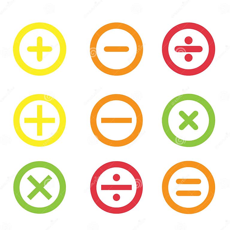 Basic Mathematical Symbol. Plus, Minus, Math, Equals, Multiply ...