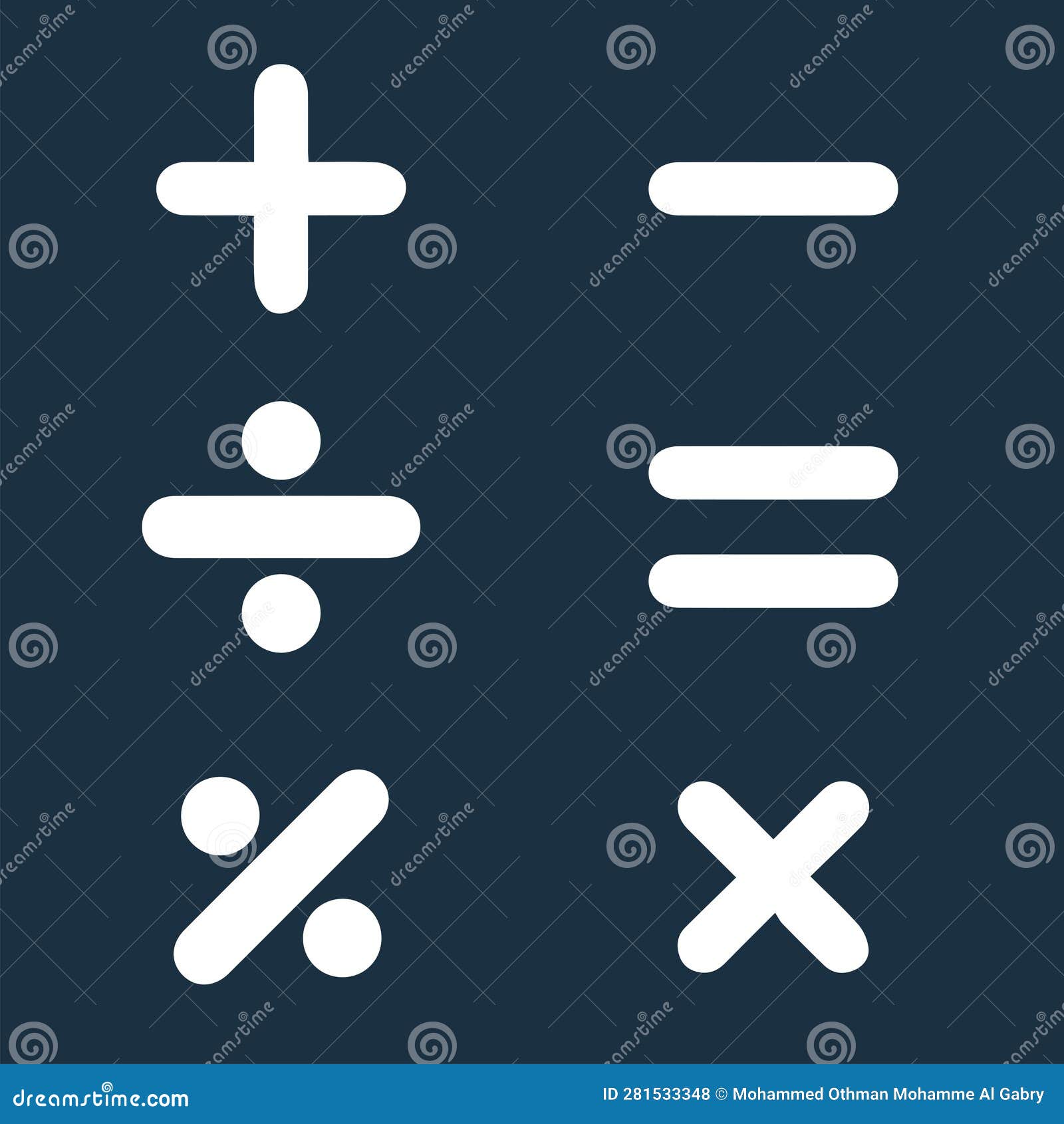 Basic Mathematical Symbol. Plus, Minus, Math, Equals, Multiply ...