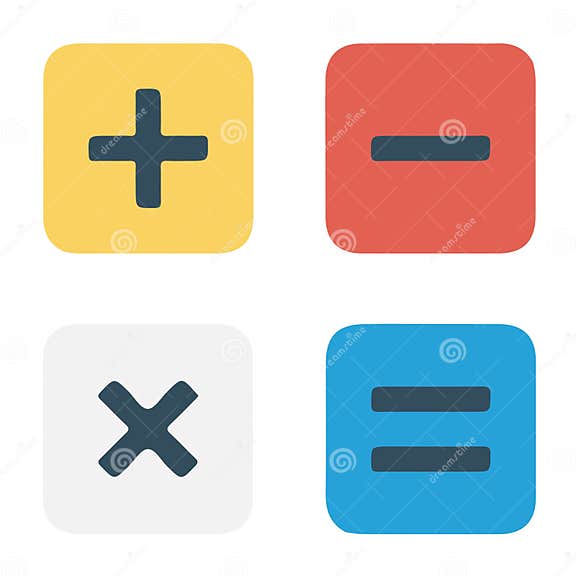 Basic Mathematical Symbol. Plus, Minus, Math, Equals, Multiply ...