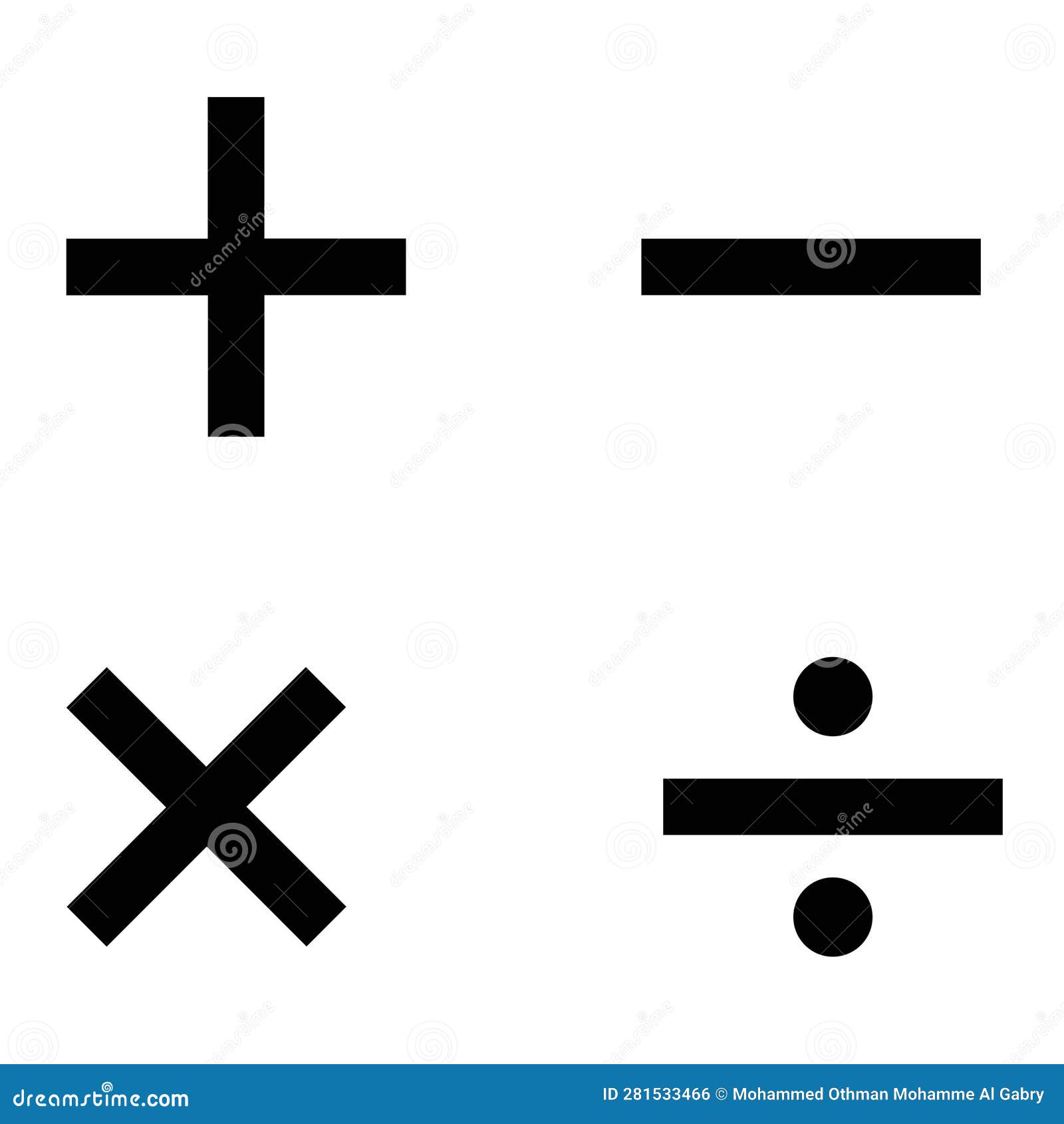 Basic Mathematical Symbol. Plus, Minus, Math, Equals, Multiply ...