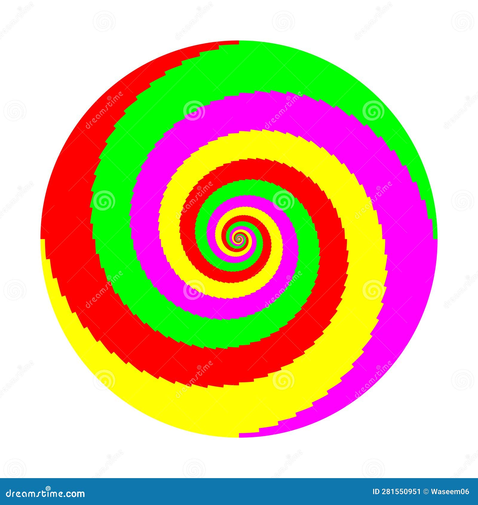 Colorful Hypnotic Spiral Vortex Circle Stock Vector - Illustration of ...