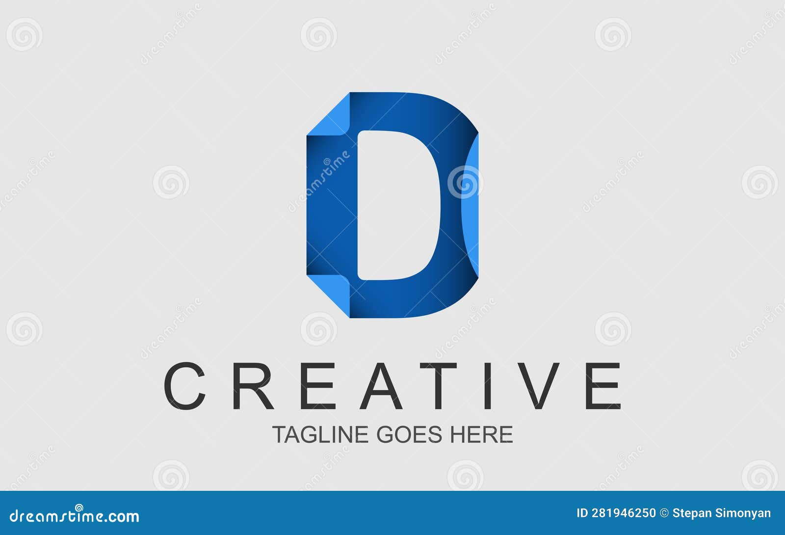 Modern Color Font Letter D Logo Design Stock Vector - Illustration of ...