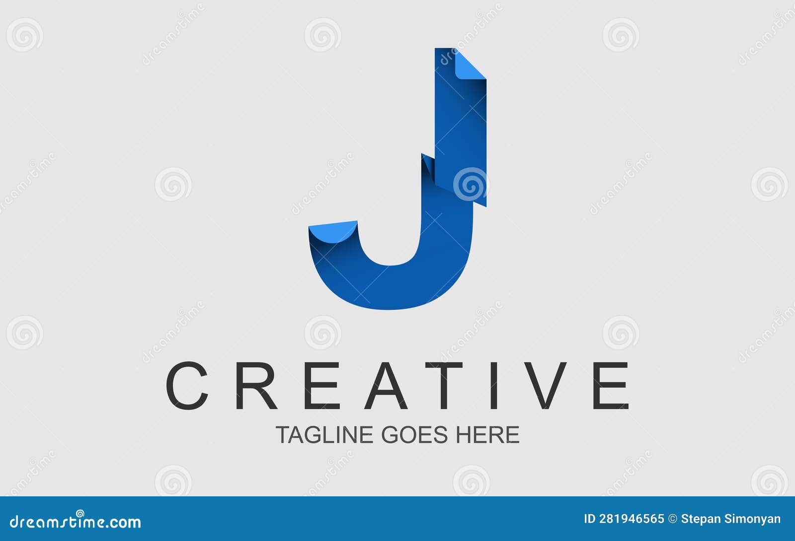 Modern Color Font Letter J Logo Design. Stock Vector - Illustration of ...