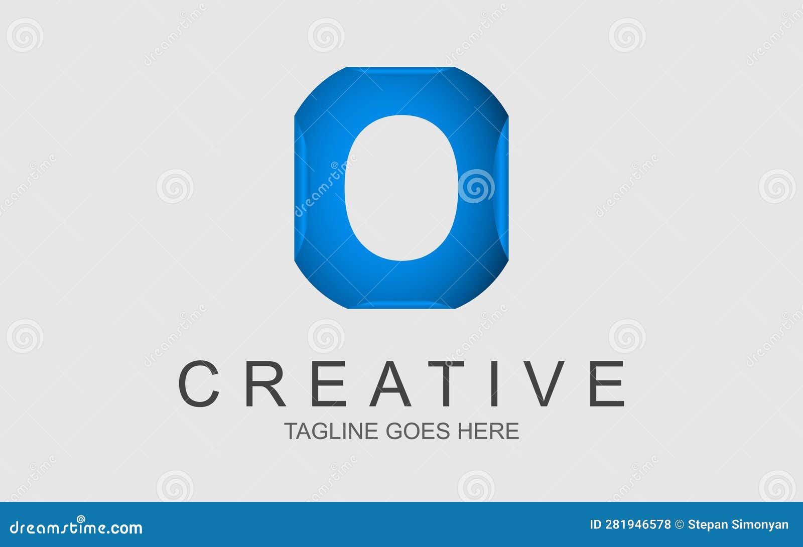 Modern Color Font Letter O Logo Design. Stock Vector - Illustration of ...