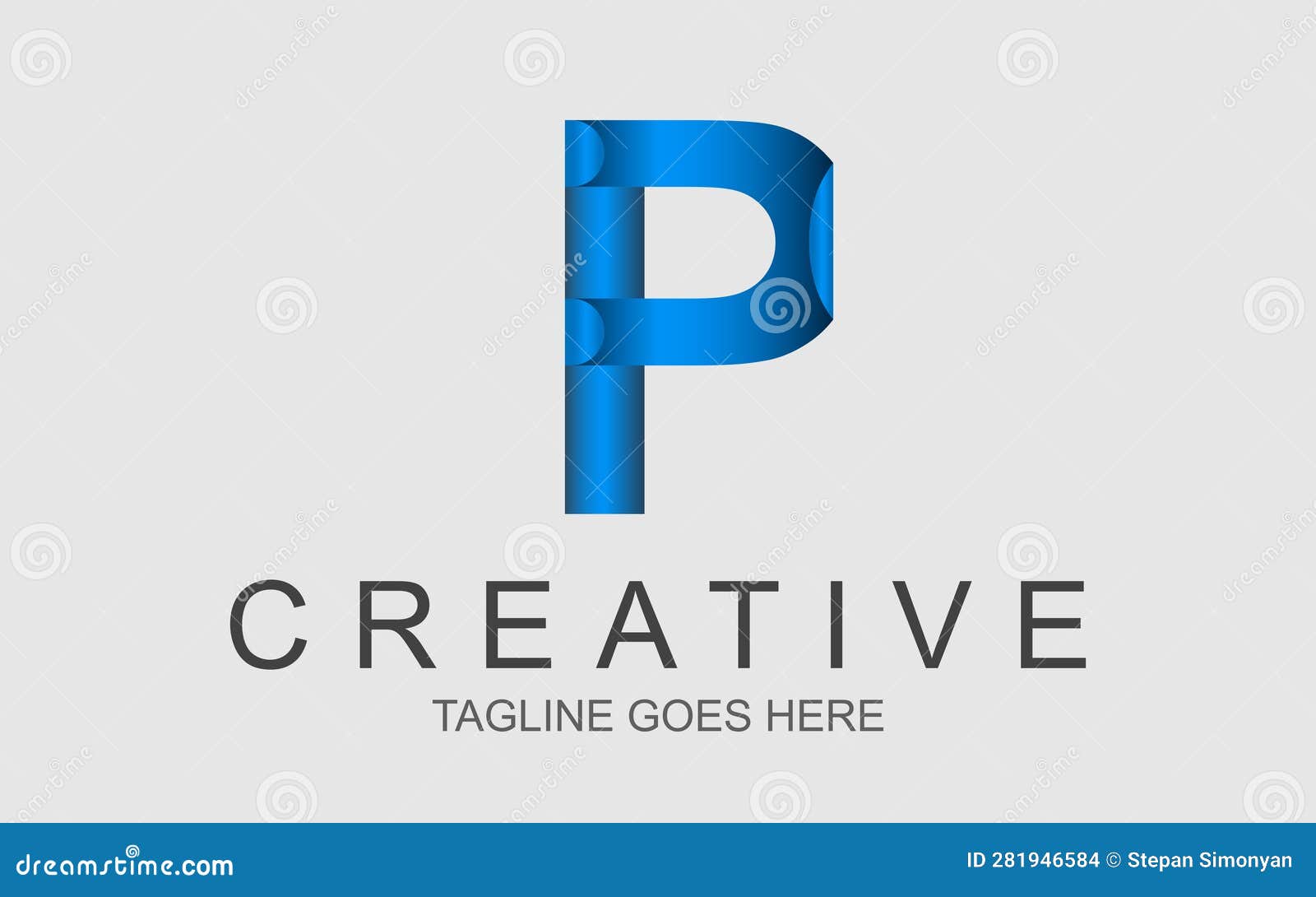 Modern Color Font Letter P Logo Design Stock Vector - Illustration of ...