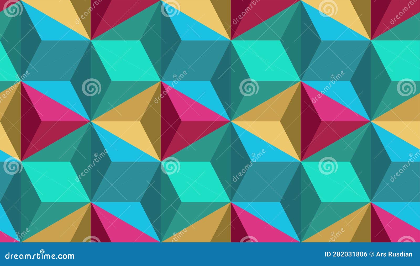 Colorful cube pattern stock vector. Illustration of geometric - 282031806