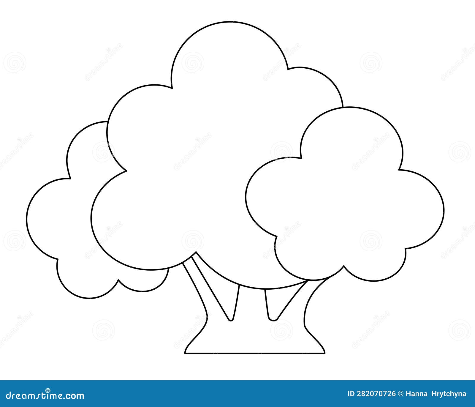 Bush, a Simple Image of a Plant - a Vector Linear Picture for a ...