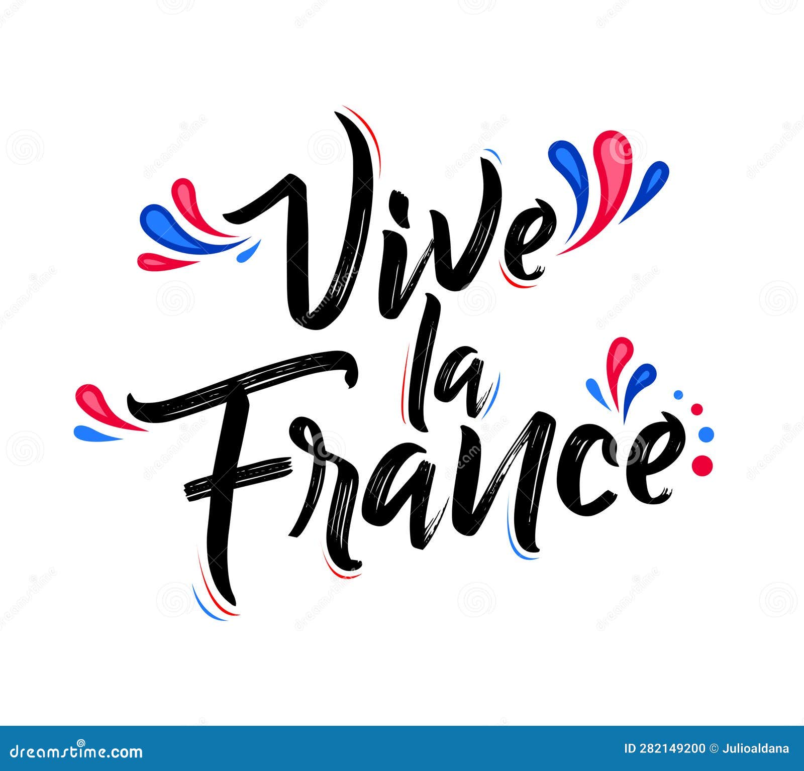 Vive Le France Celebration Message Design French Flag Stock Vector ...